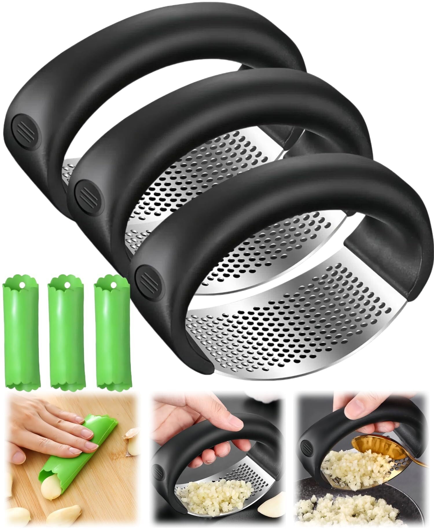 zhojing Garlic Press Rocker, 2025 New Garlic Mincer Garlic Press Rocker ...