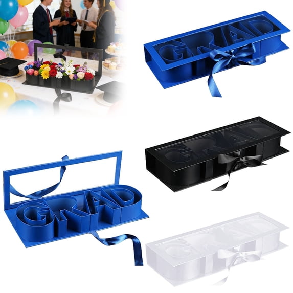zhonghuaying 1 Pack Graduation Gift Container, Letter Shaped Flower ...