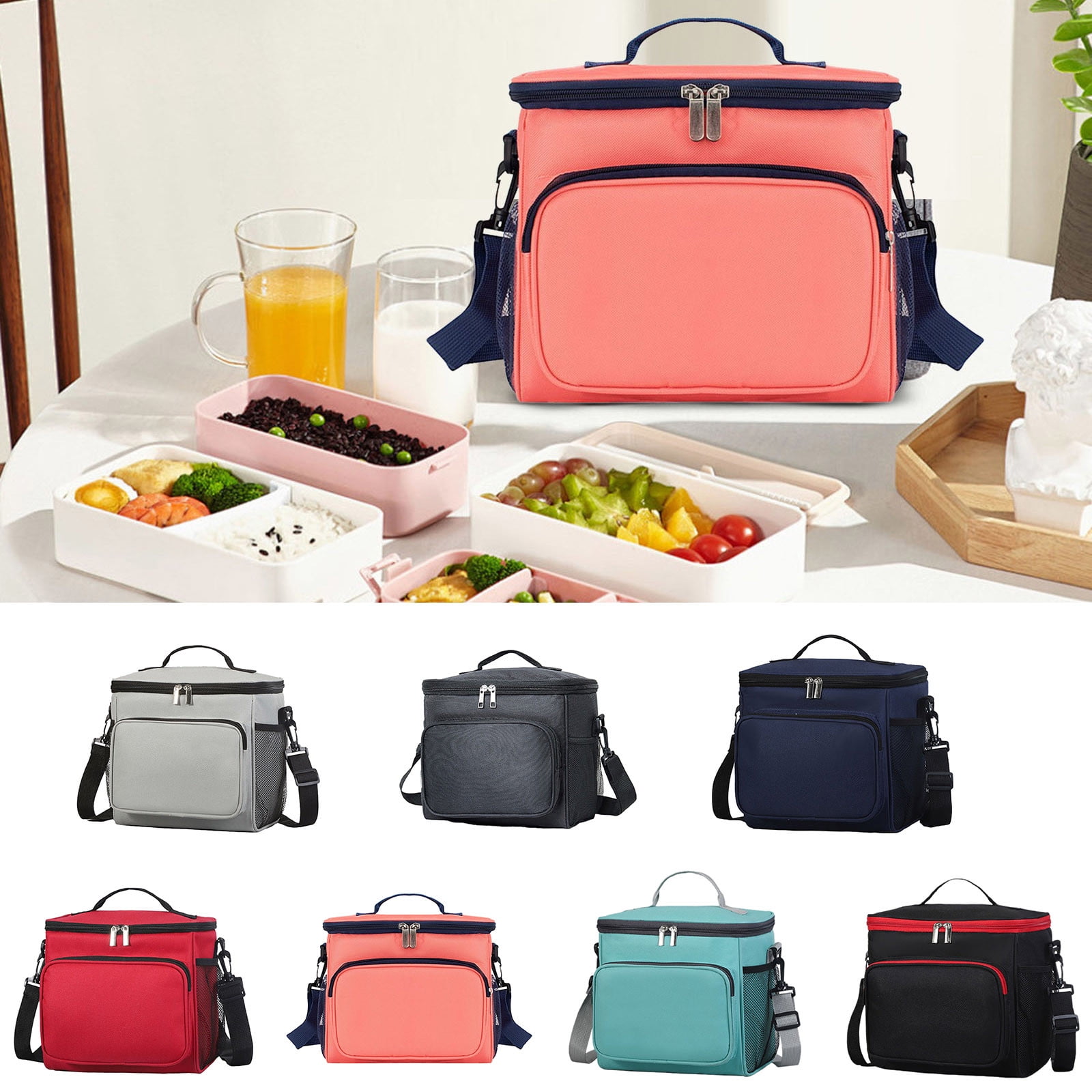 zhonghuaying 1 Pack Insulated Lunch Bag, Large-Capacity Cooler Tote ...