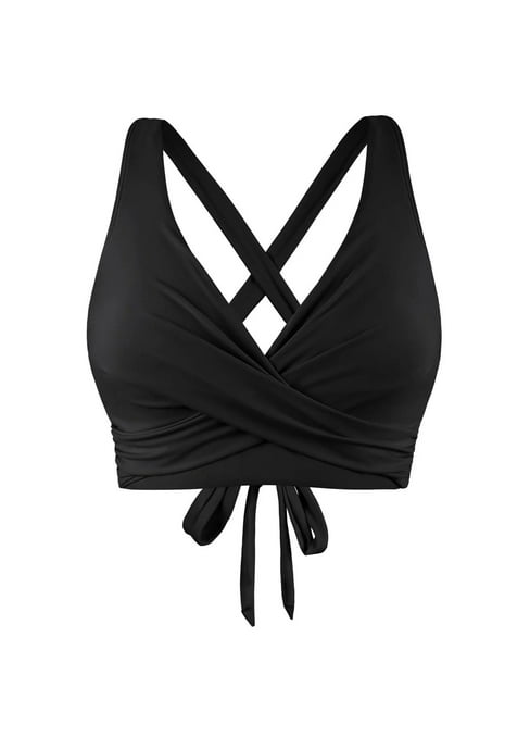 2 Pack Kcodviy Women Lace Up Swimwear Lane Swim Suits Tops Underwire