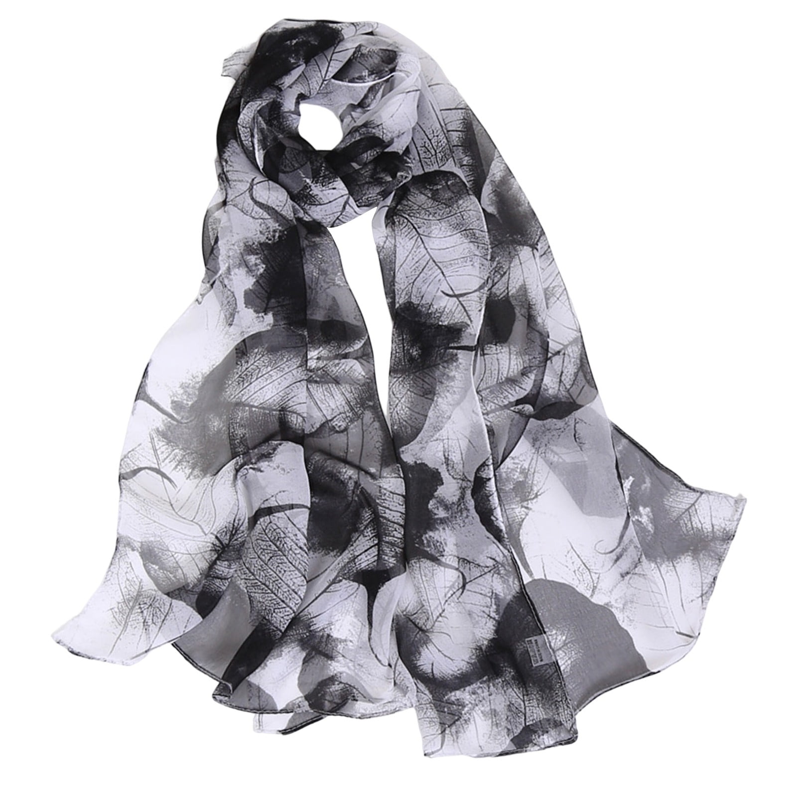 zicth Silk Scarves Scarfs for Women Lightweight Print Floral Pattern ...