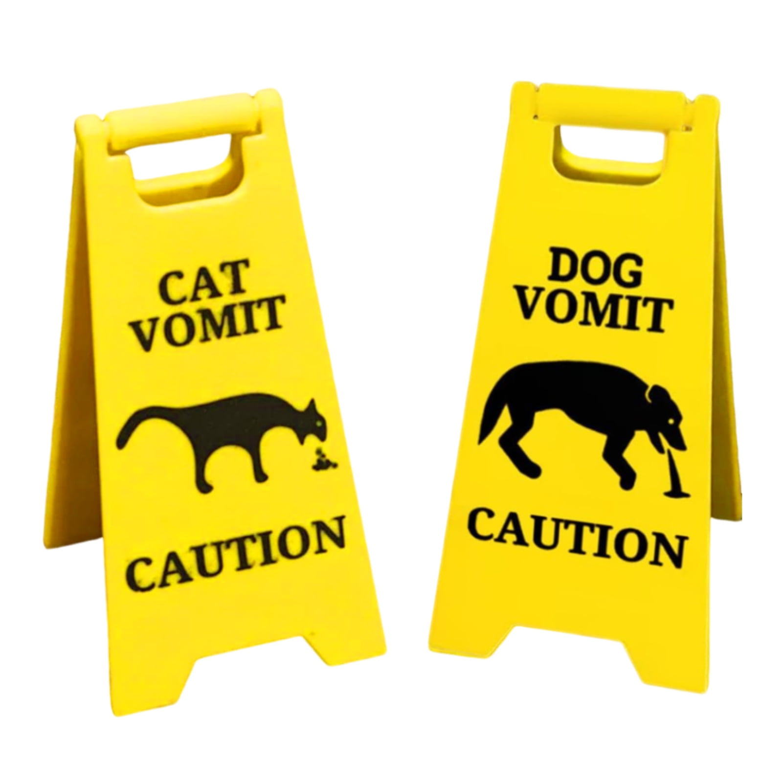 ziertyon 1/2Pcs Dog Cat Vomit Caution Sign Weather-proof Plastic ...