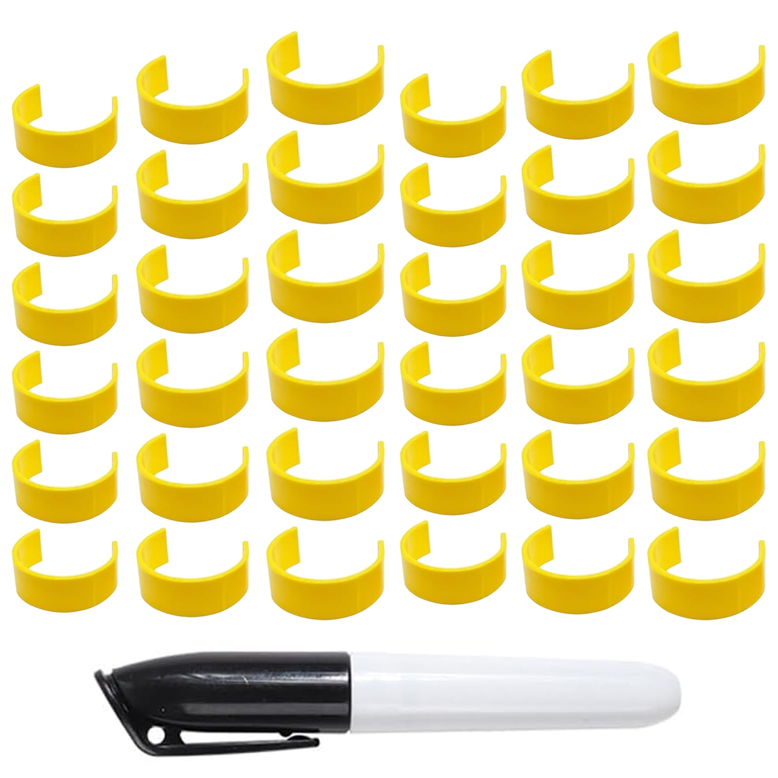 ziertyon 1/3/9/18/36 Pcs Pill Bottle Label Clips with Pen Medicine ...