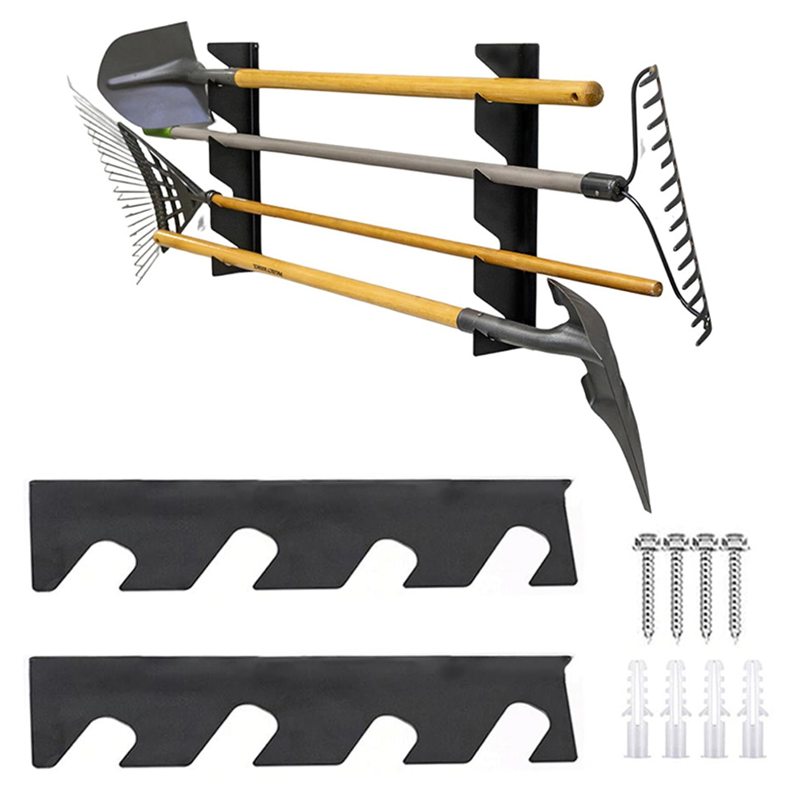 ziertyon 1 Pair Garden Tool Organizer Storage Rack 100lbs Load-capacity ...