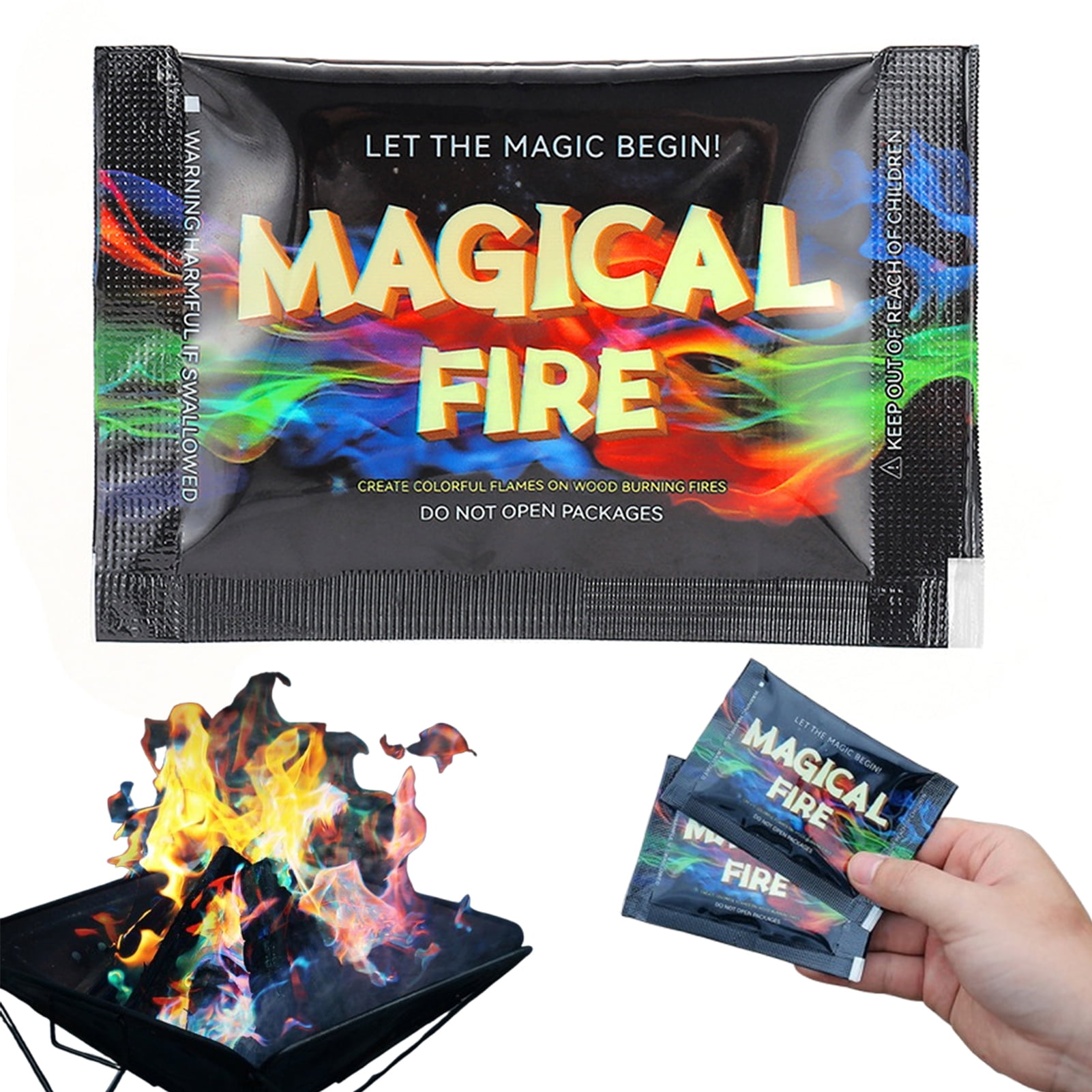 ziertyon 1 Pc/20 Pcs Flame Color Changing Powder Flame Colorant Packets ...