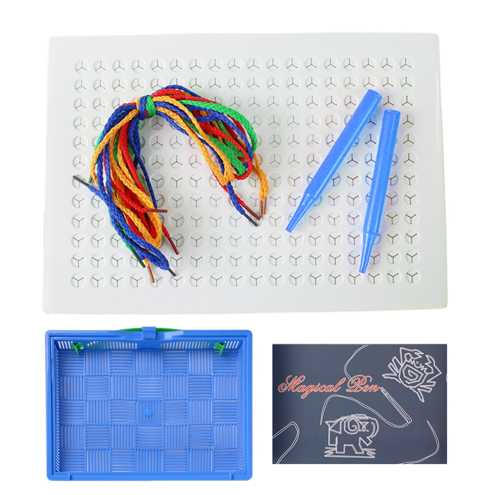 ziertyon 1 Set Kids Educational Threading Board Fine Motor Skills Focus ...