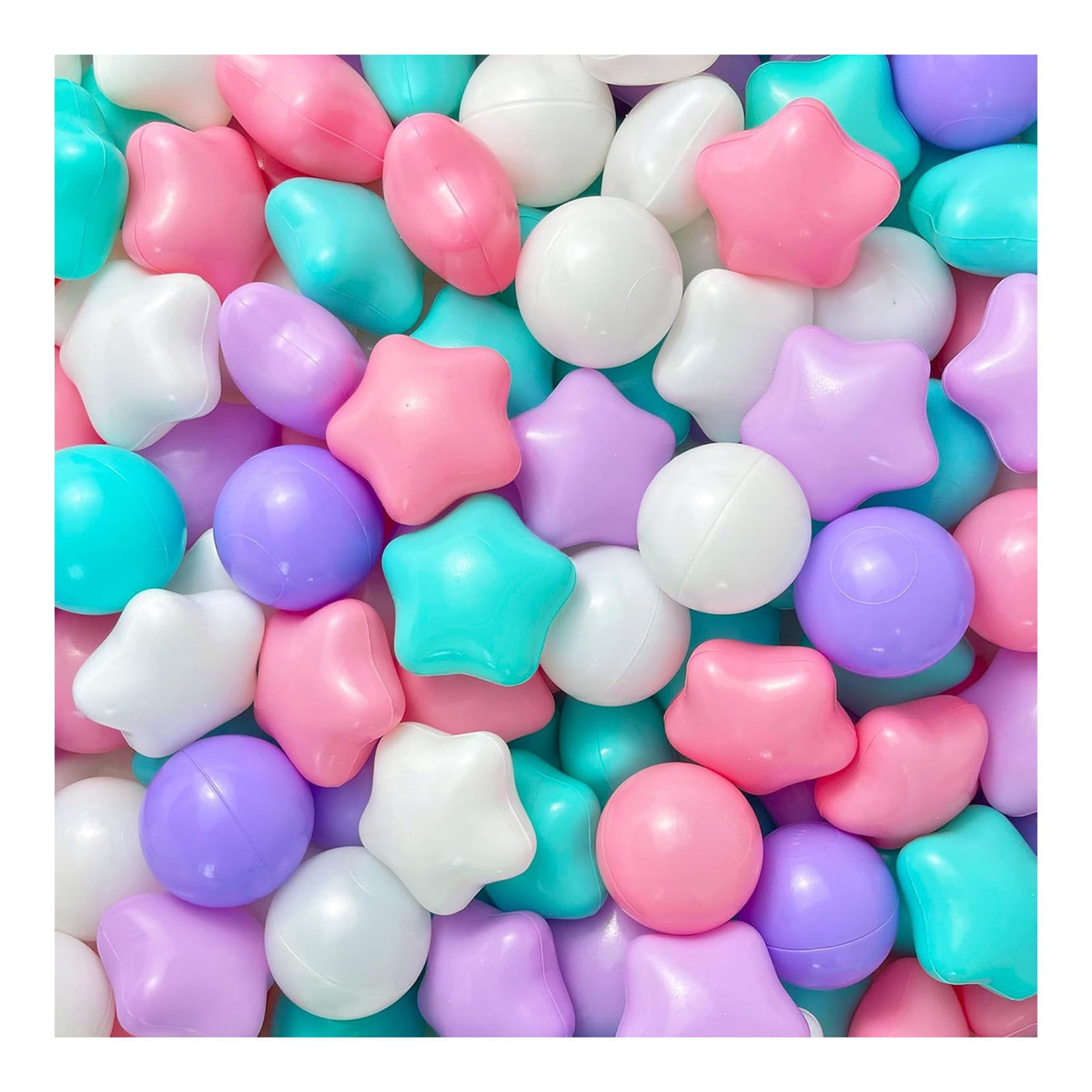 ziertyon 100Pcs Ocean Ball Pit Balls Safe Star Balls for Playrooms ...