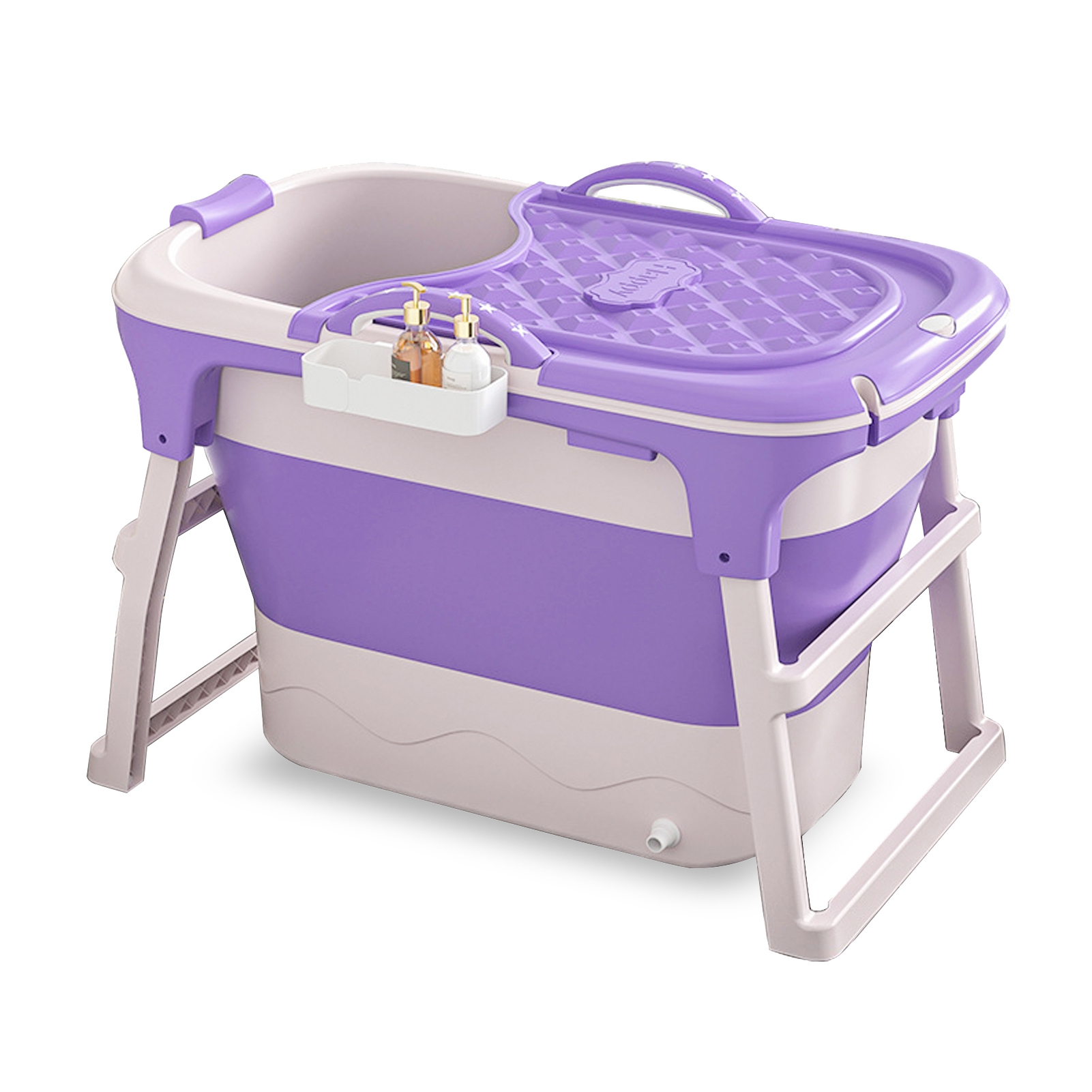 ziertyon 103cm/40.6 Inch Portable Folding Bathtub, Small Foldable Tub ...