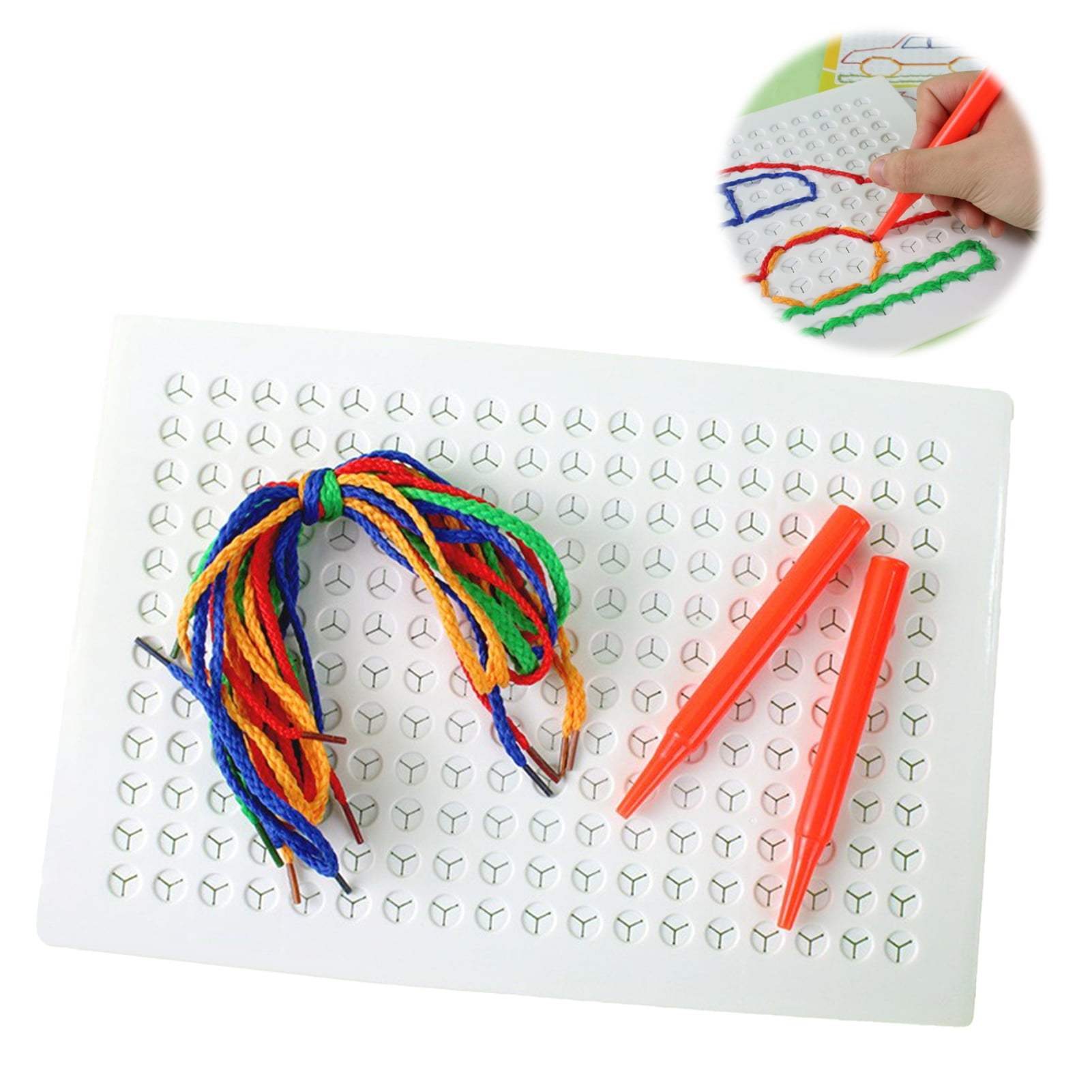 ziertyon 2 Sets Kids Educational Threading Board Fine Motor Skills ...