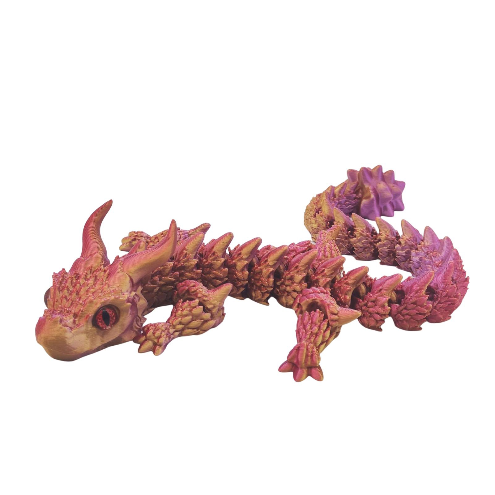 ziertyon 3D Printed Articulated Dragon Toy, Movable Joint Fidget Dragon ...