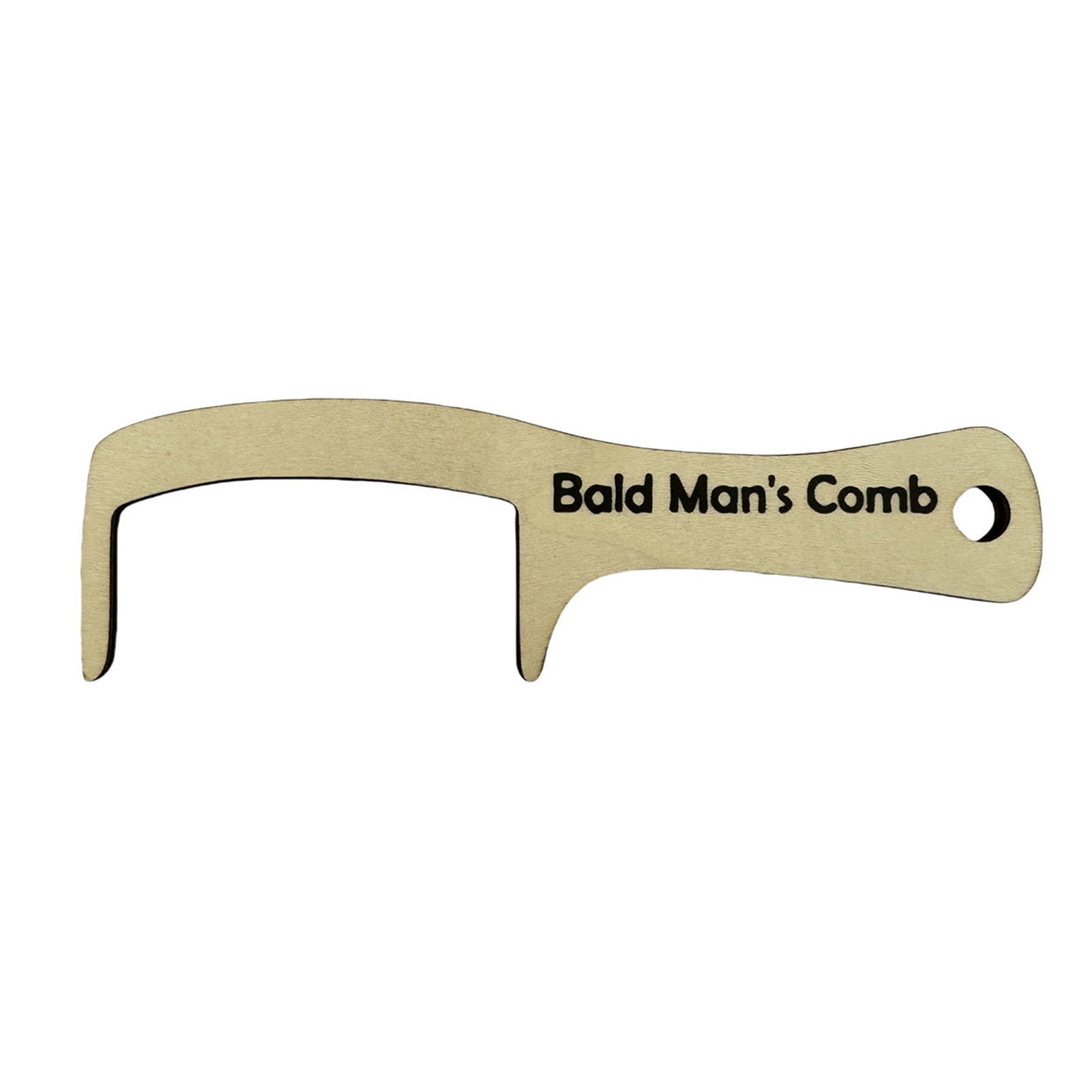 ziertyon Bald Man Brush Comb Portable Wood Toothless Fake Hair Brush ...