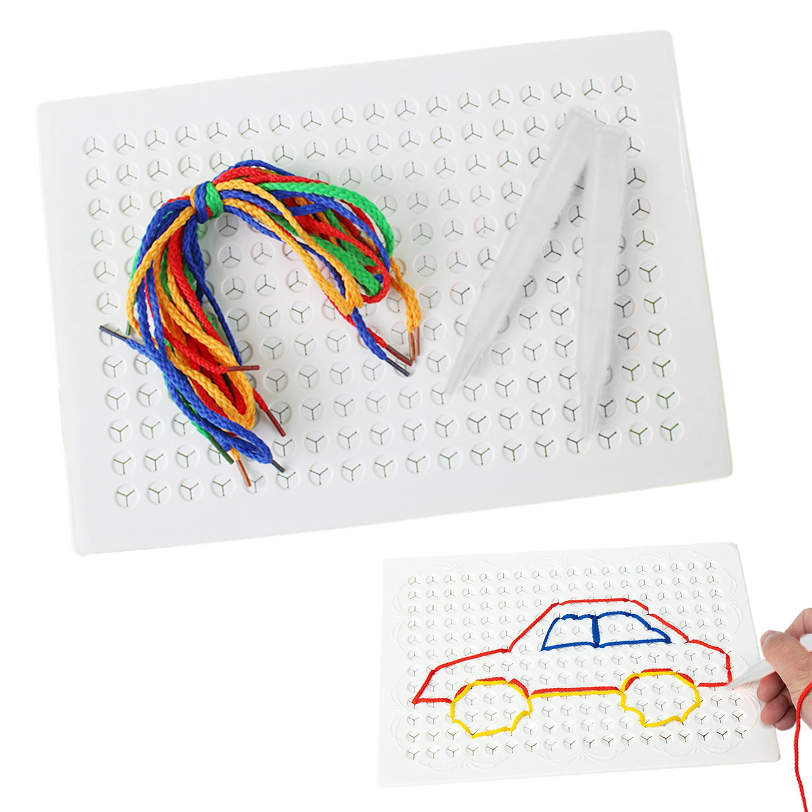 ziertyon DIY String Braided Drawing Board Christmas Craft Art Threading ...