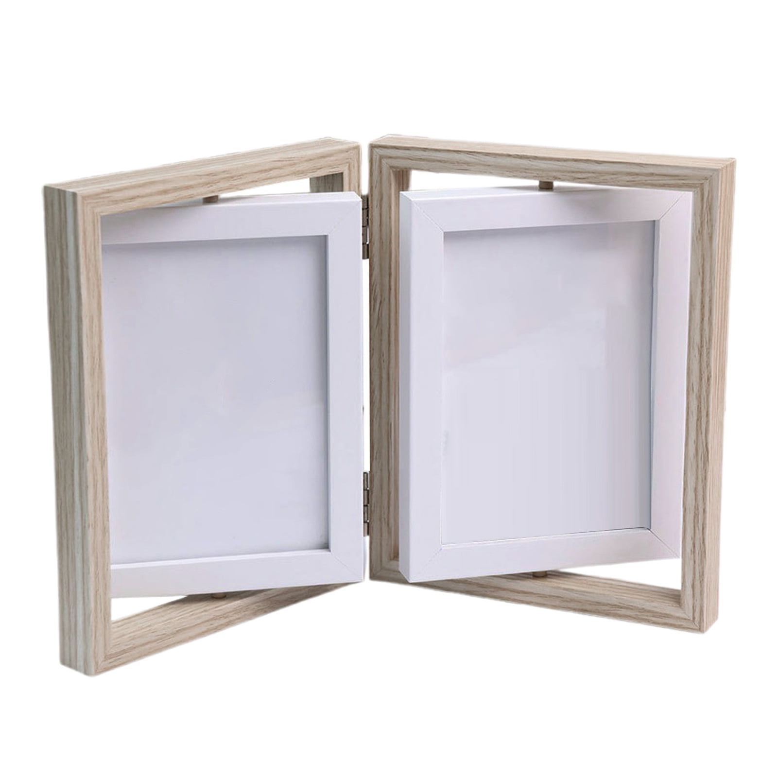ziertyon Double Picture Frame Vertical Rotating Bi-fold Photo Frame ...