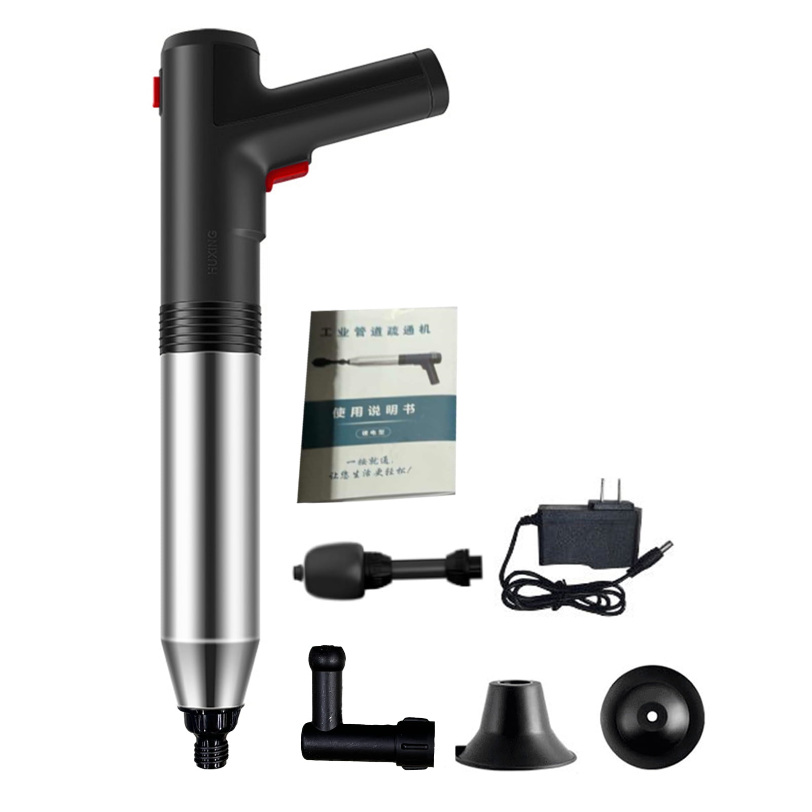 ziertyon Electric Toilet Plunger Unclogger Safe Efficient One Shot ...