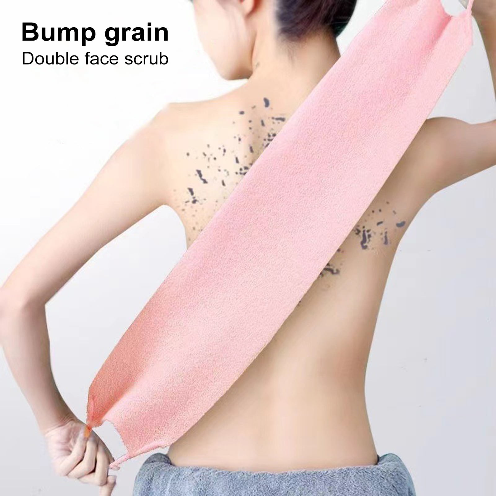 ziertyon Exfoliating Bath Towel - Back Rub Strip, Quick Drying, Long ...