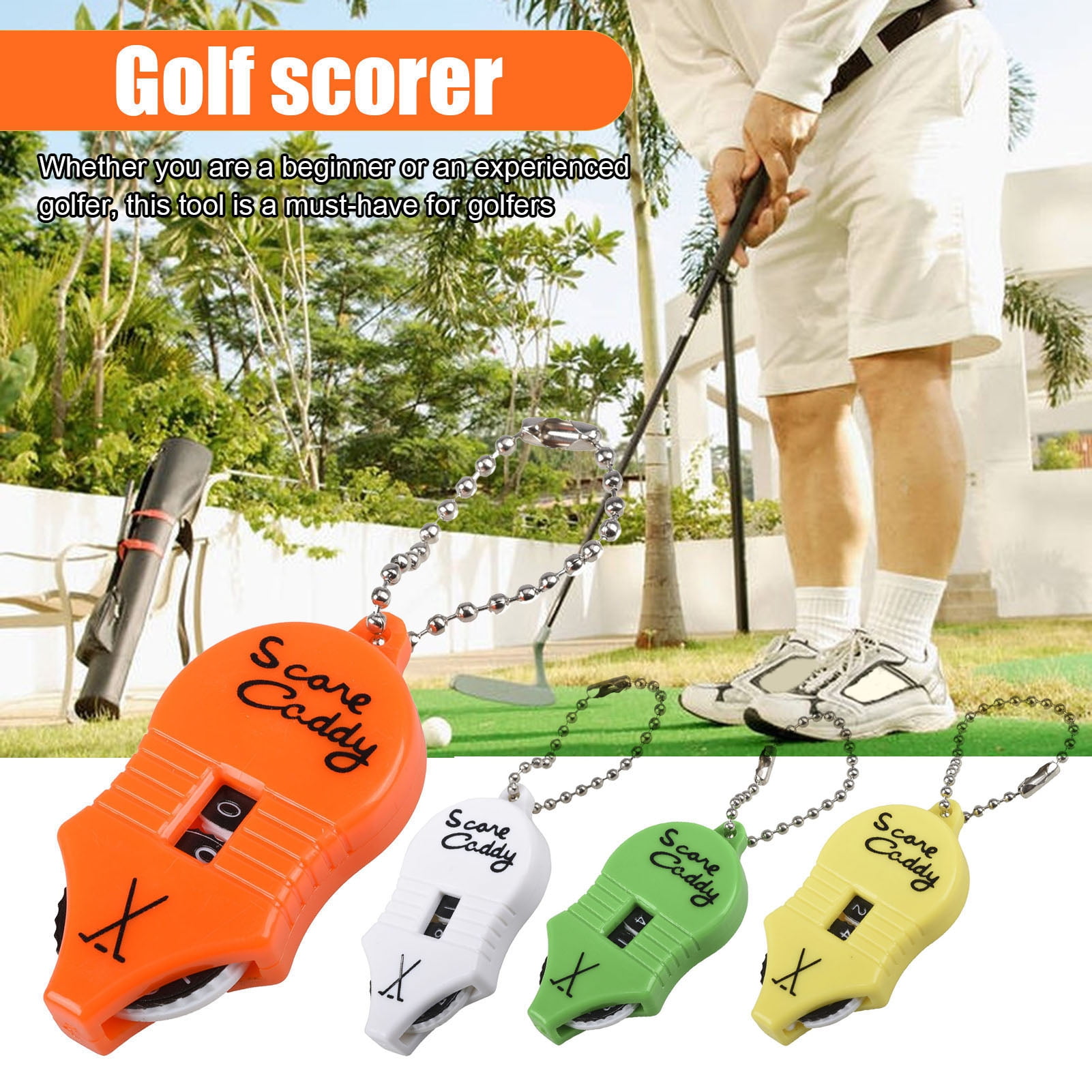 ziertyon Golf Score Counter Mini Score Tracker Portable 2 Digit Stroke ...