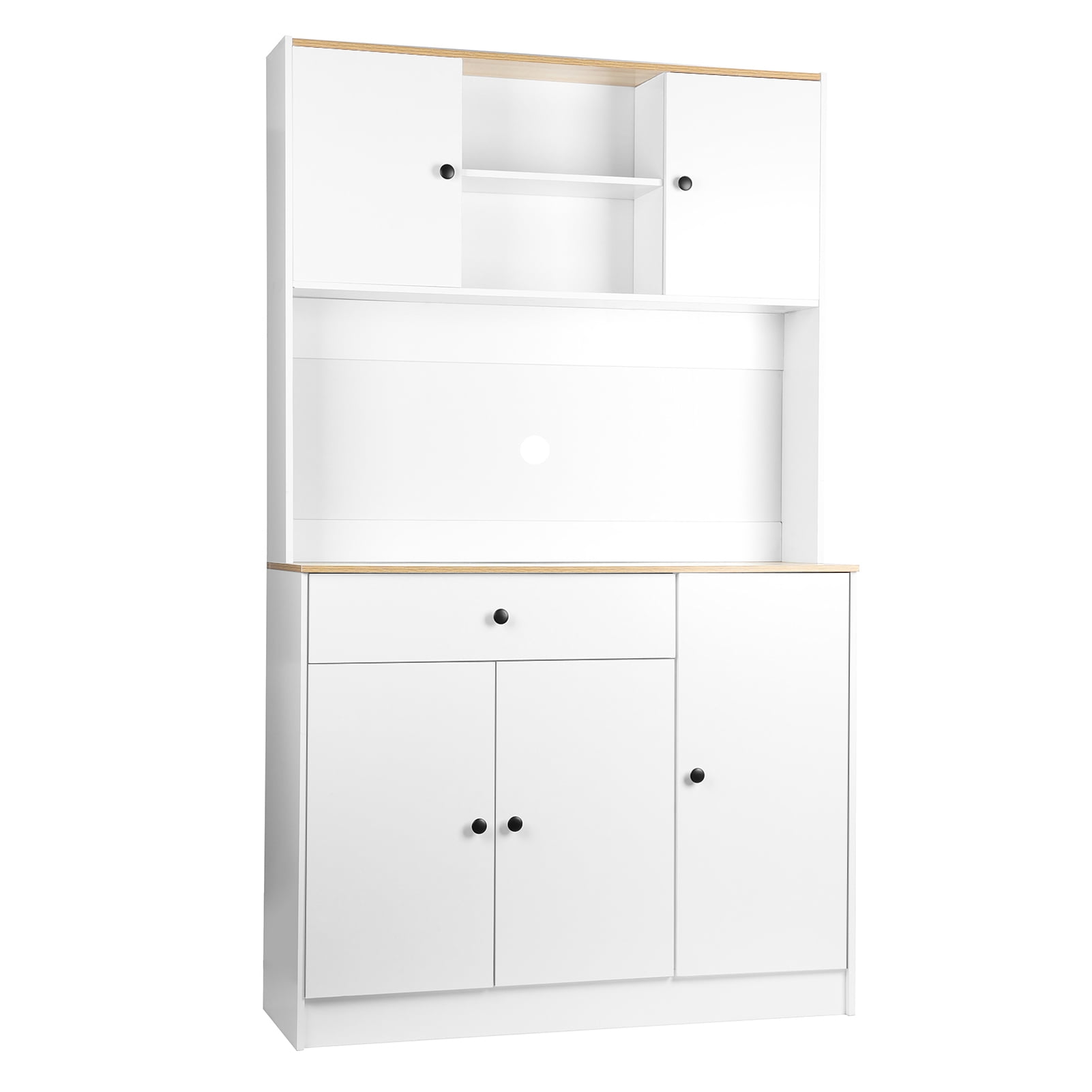ziertyon Kitchen Pantry Storage Cabinet, Freestanding Hutch Cabinet ...