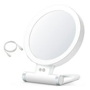 OttLite Wireless Charging LED Makeup Mirror - Illuminated Magnifying ...