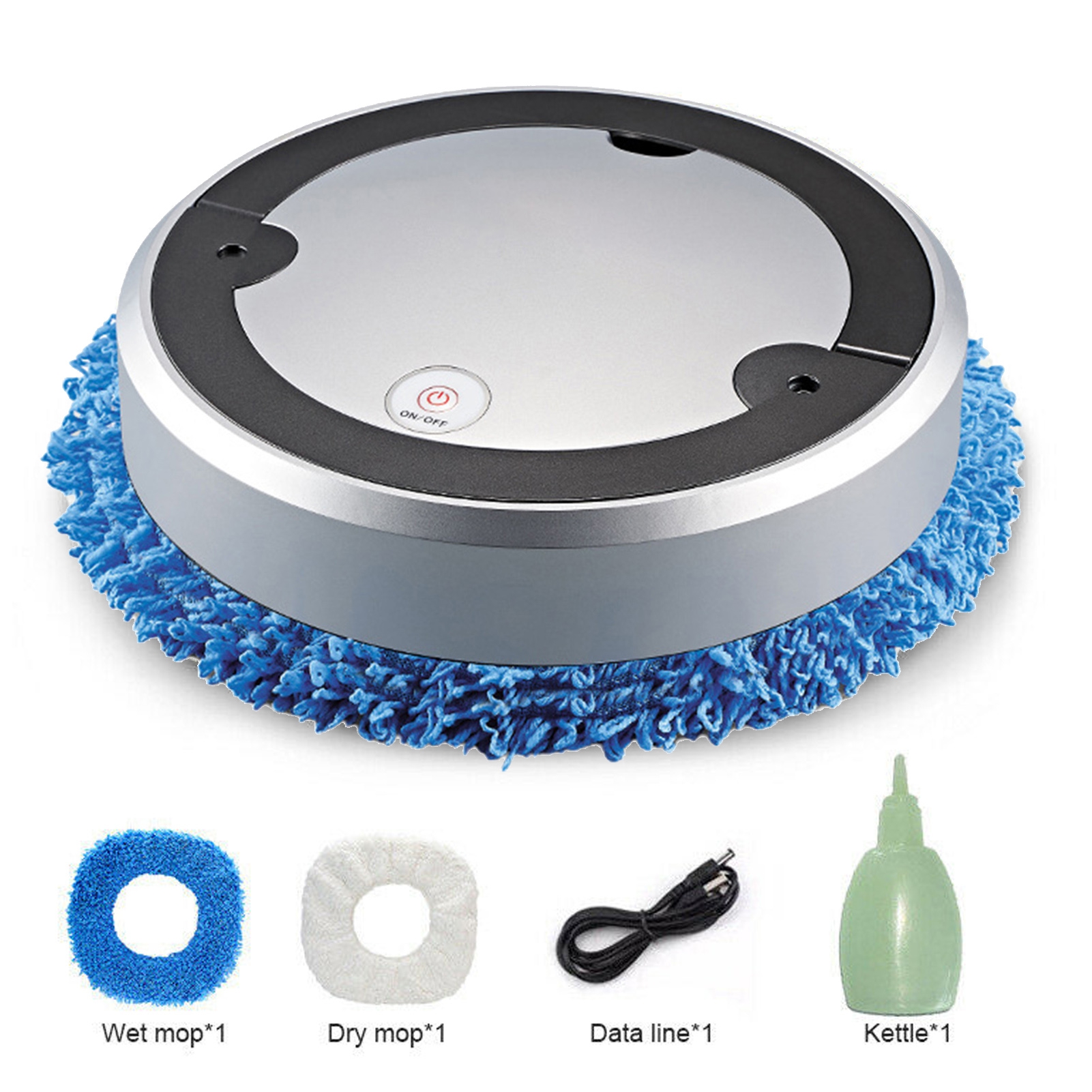 ziertyon Mopping Robot Dry Wet Mop Dual-purpose Automatic Mute ...