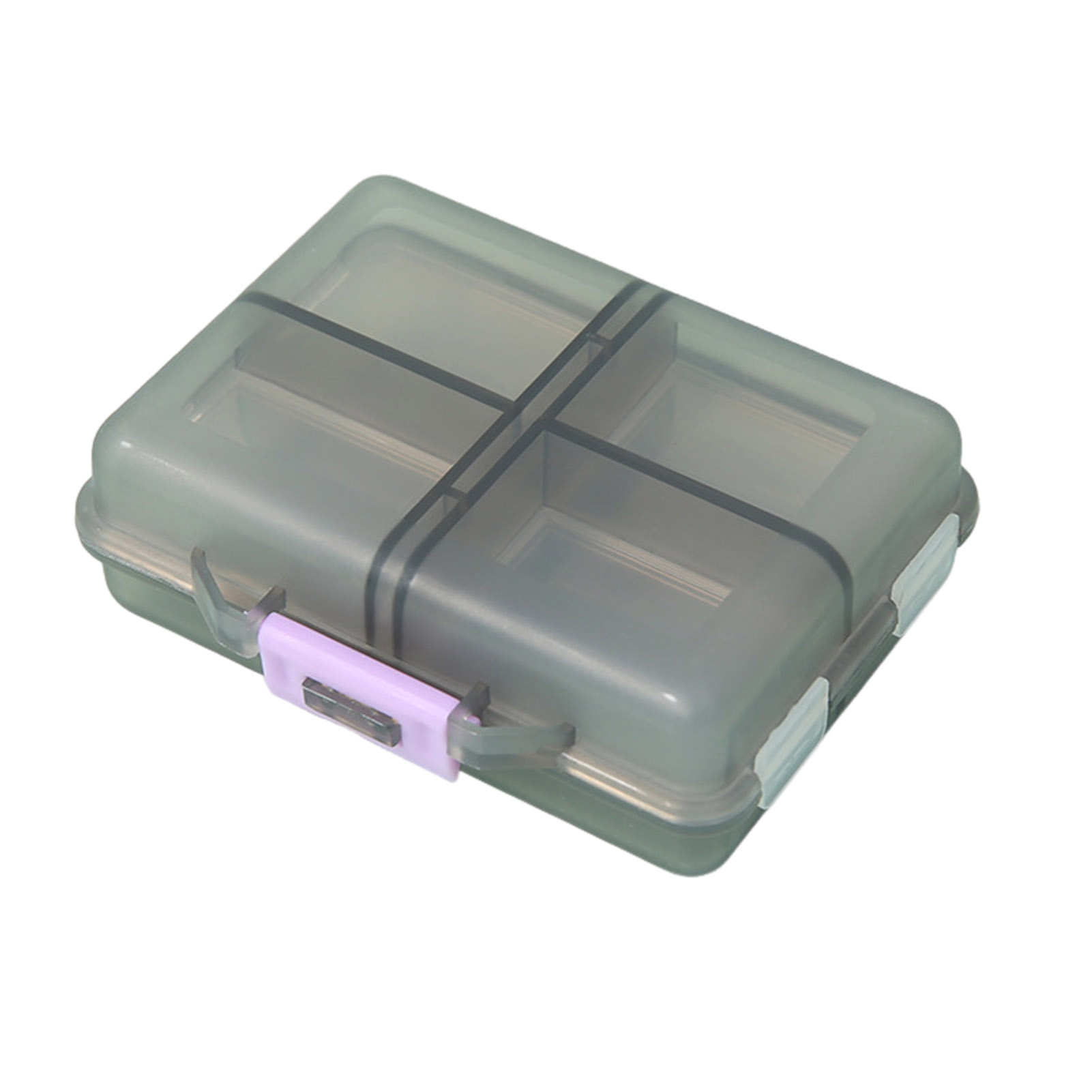 ziertyon Pill Case Secure Buckle Close 8 Compartments Pill Dispenser ...