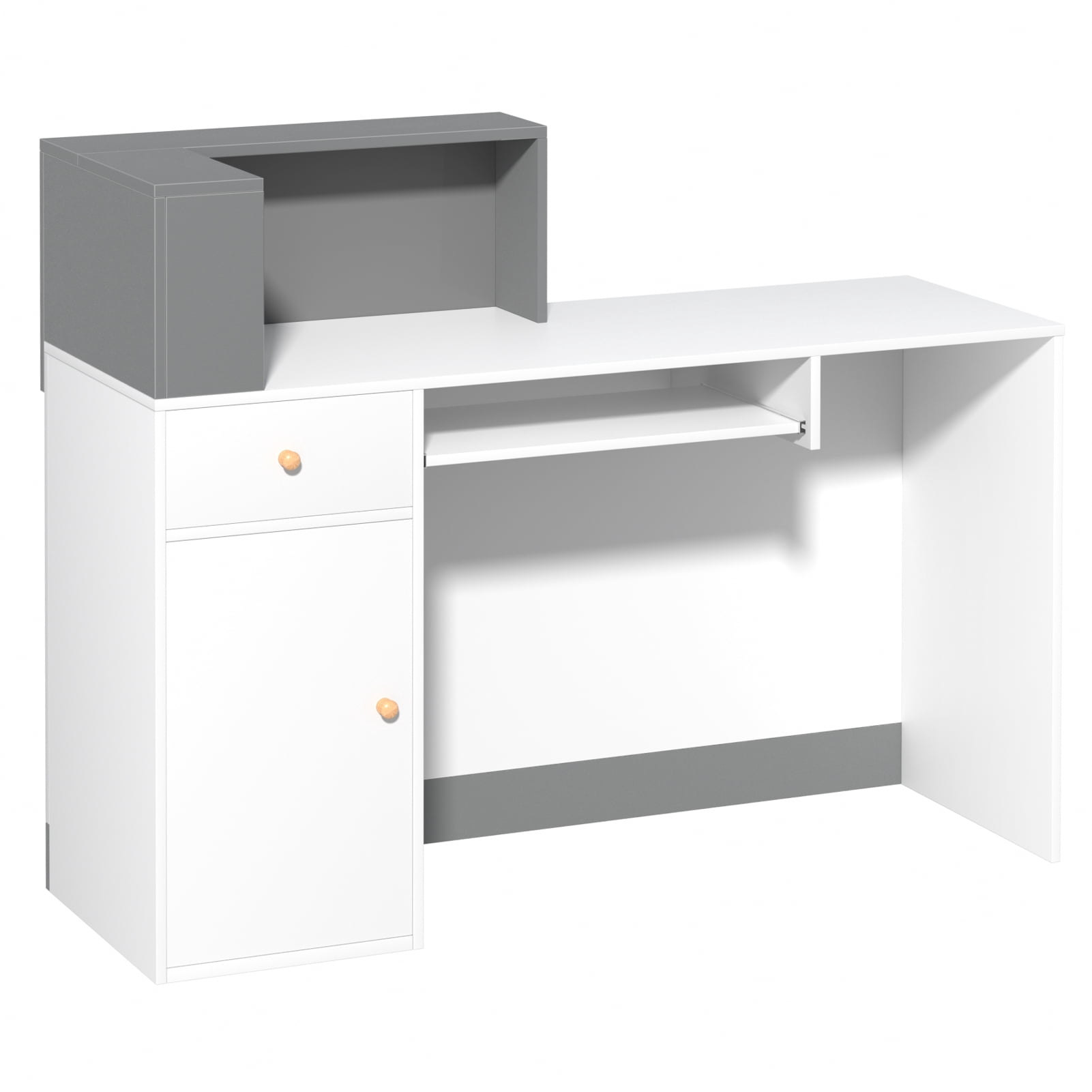 ziertyon Reception Desk, Cash Register Stand, Reception Counter with 1 ...