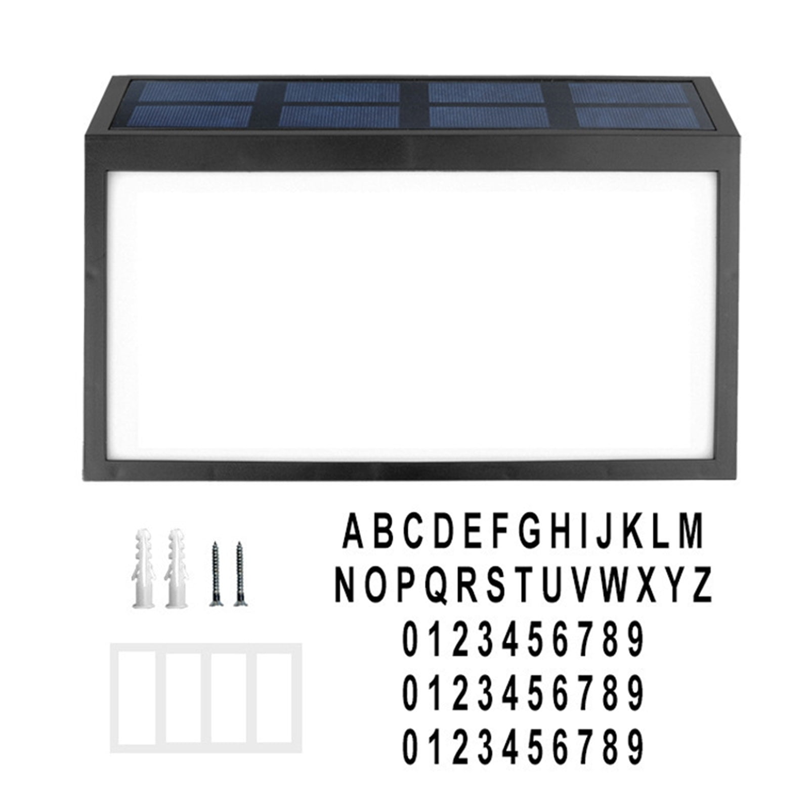 ziertyon Solar House Numbers Light LED Illuminated Waterproof Address ...