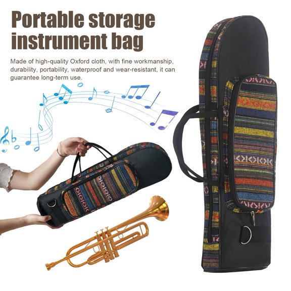 Fugacal Waterproof Trumpet Bag Case Black Oxford Cloth Musical ...