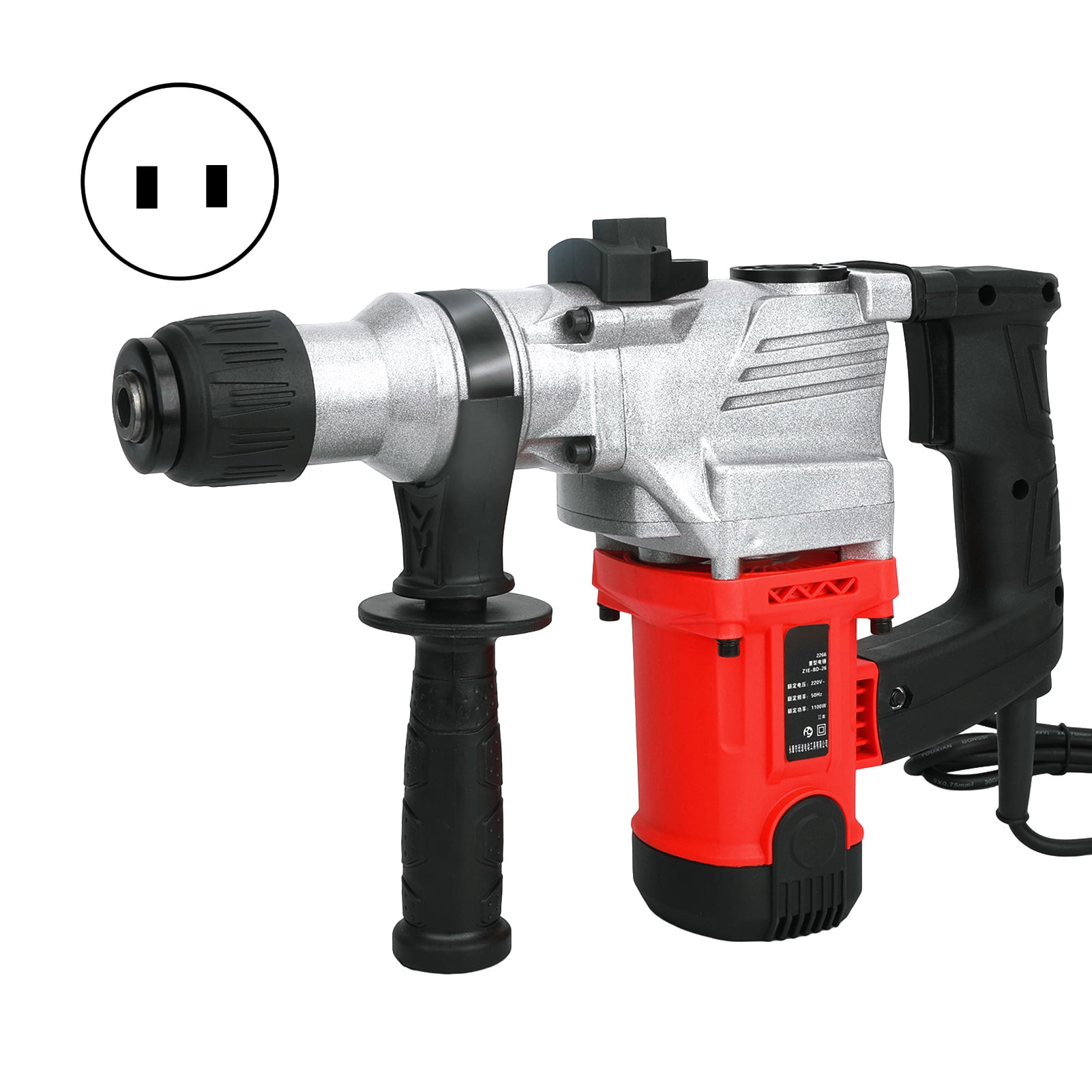 ziertyon US/UK/EU/Australian Plug Rotatable Auxiliary Handle Electric ...