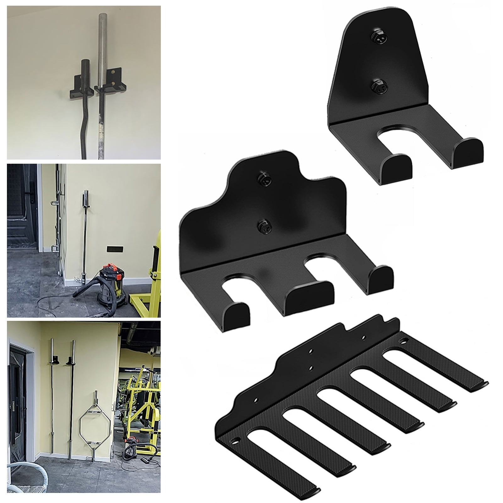 ziertyon Wall Mount Barbell Storage Bracket Strong Load-bearing Sturdy ...
