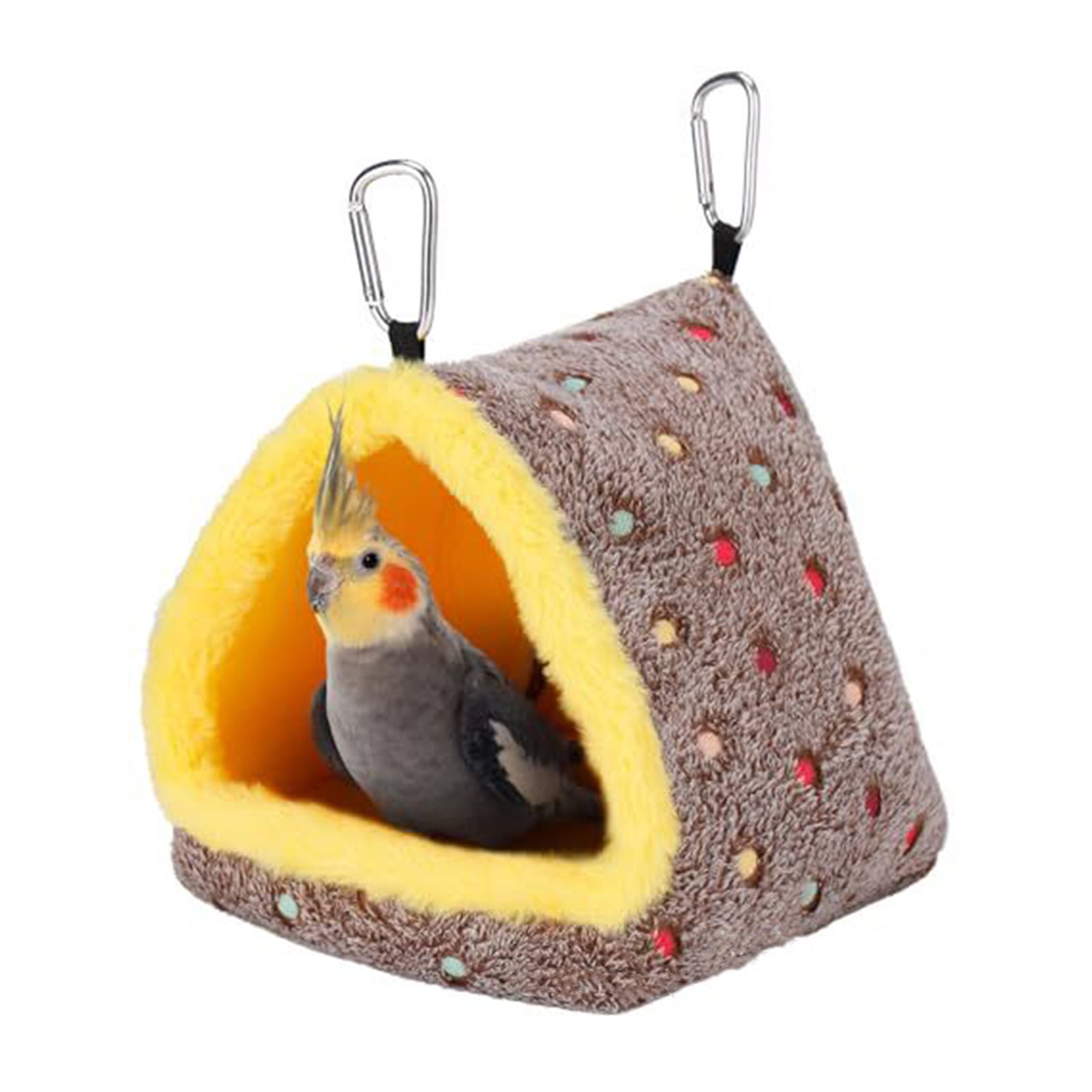 ziertyon Winter Bird Nest House Warm Plush Parrot Bed for Cage Fluffy ...