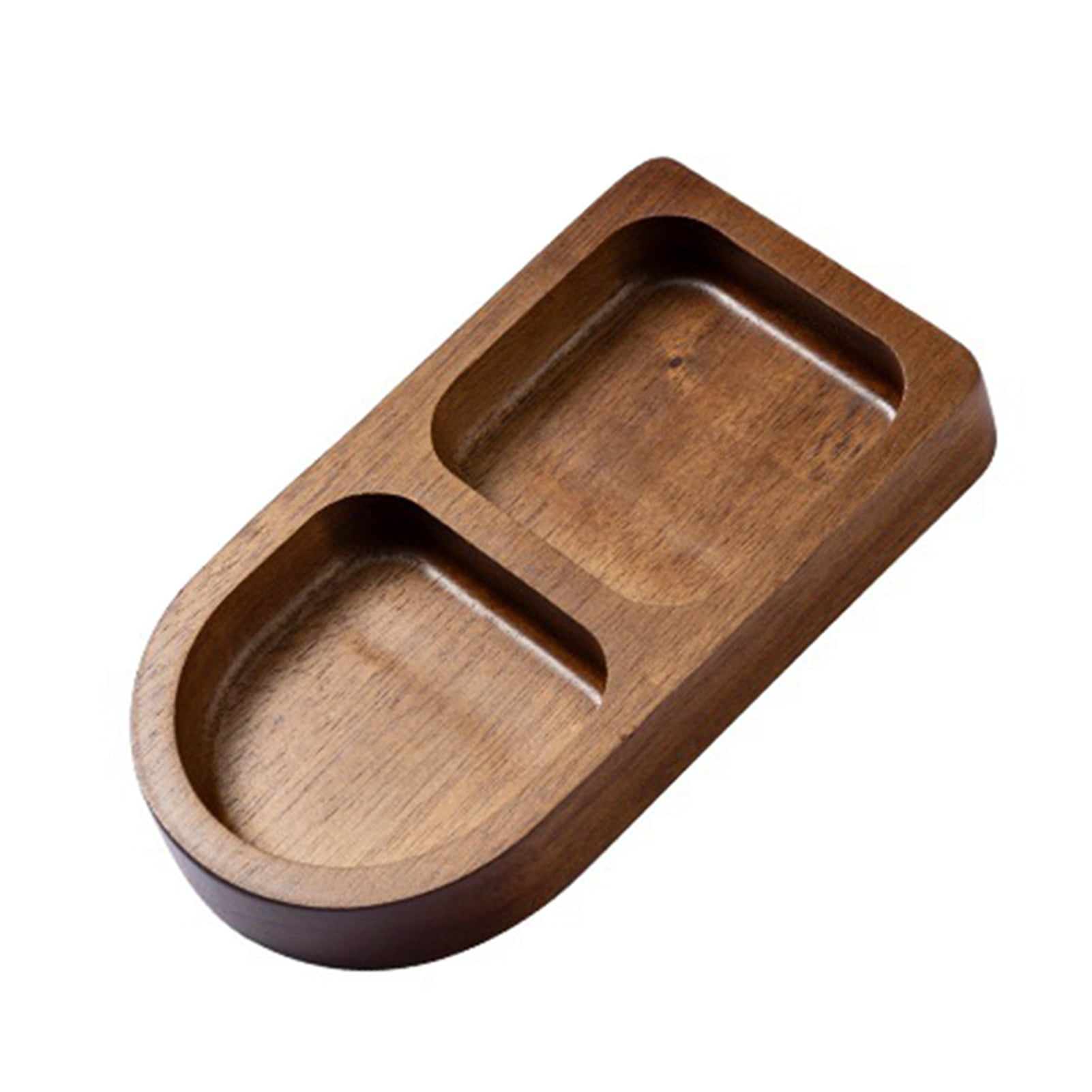 ziertyon Wooden Divided Serving Tray Condiment Dish Multi Compartment ...