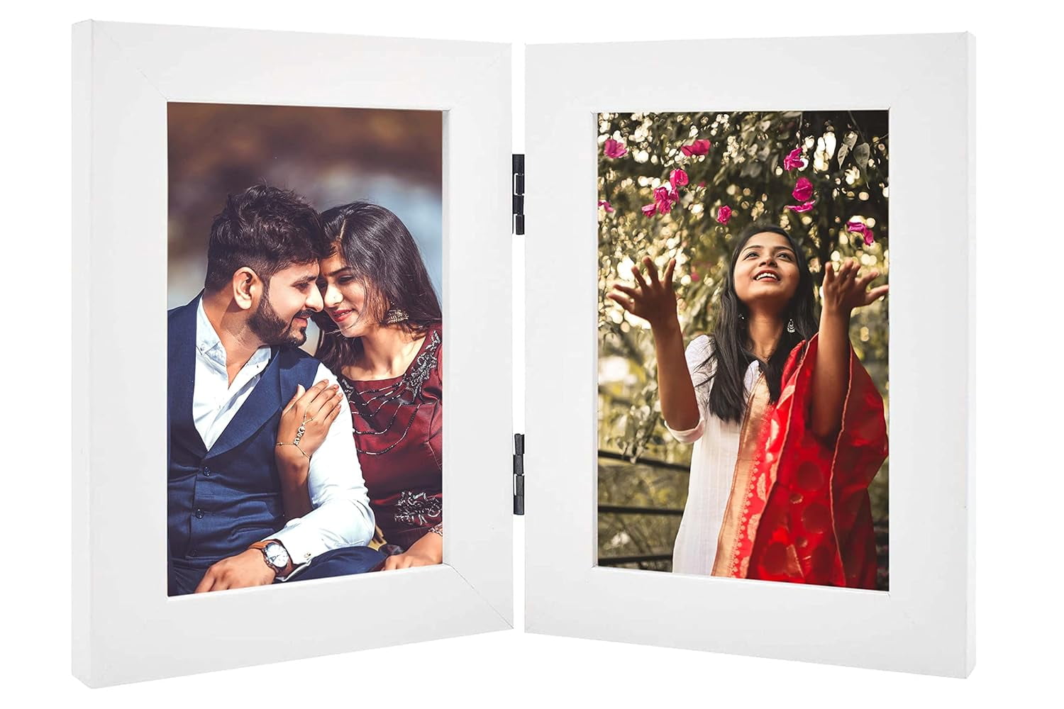 zig zag 2 Pictures Small Foldable Table Top Joint Photo Frame For Desk ...