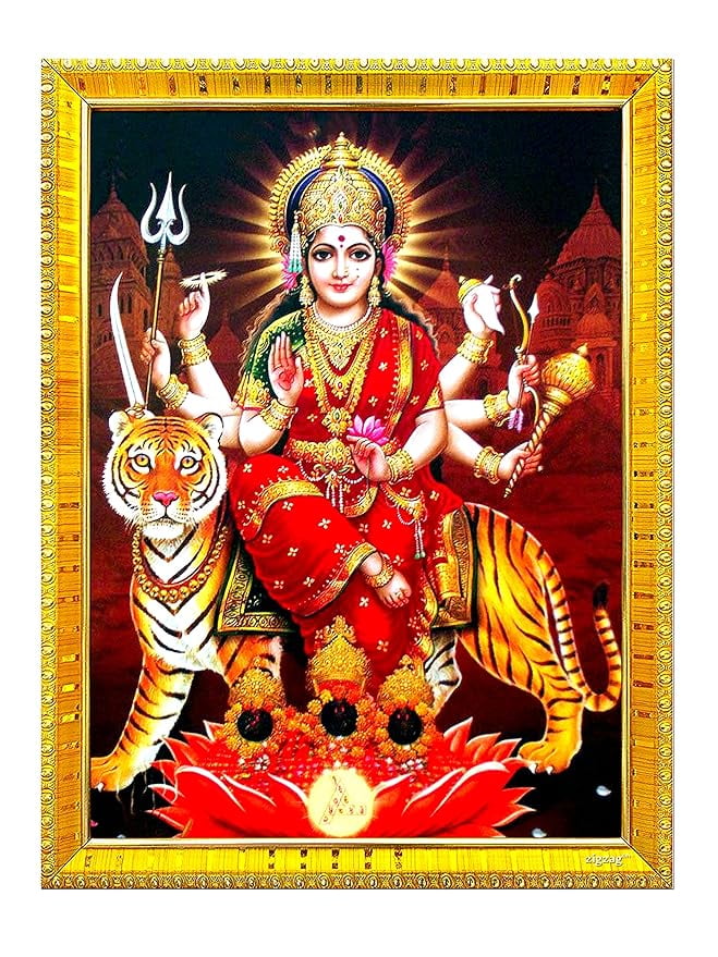 zig zag Durga Maa Photo Frame For Wall / Table / Pooja Room ( 7x9 ...