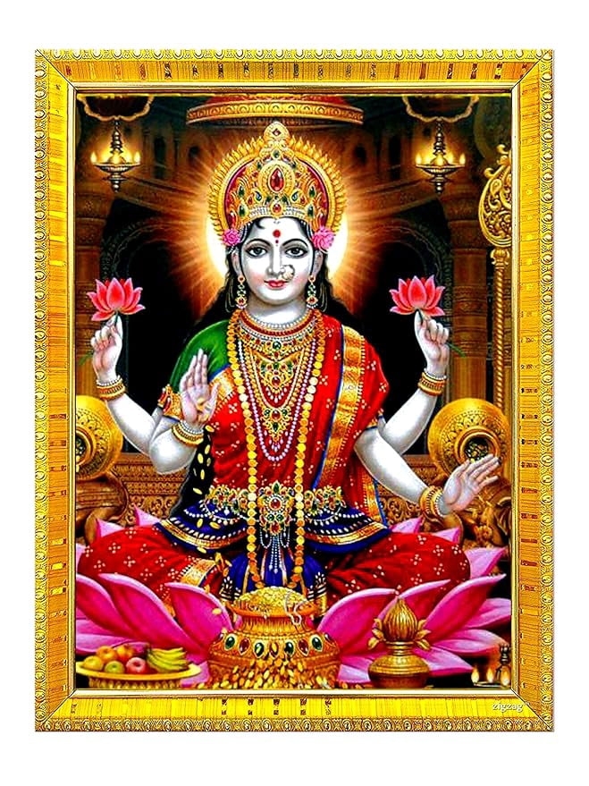 zig zag Goddess Maa Lakshmi Devi Photo Frame For Wall / Table / Pooja ...