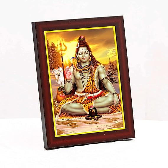 zig zag Lord Shiva Sankar Mahakal Photo Frame For Wall Table Size Small ...