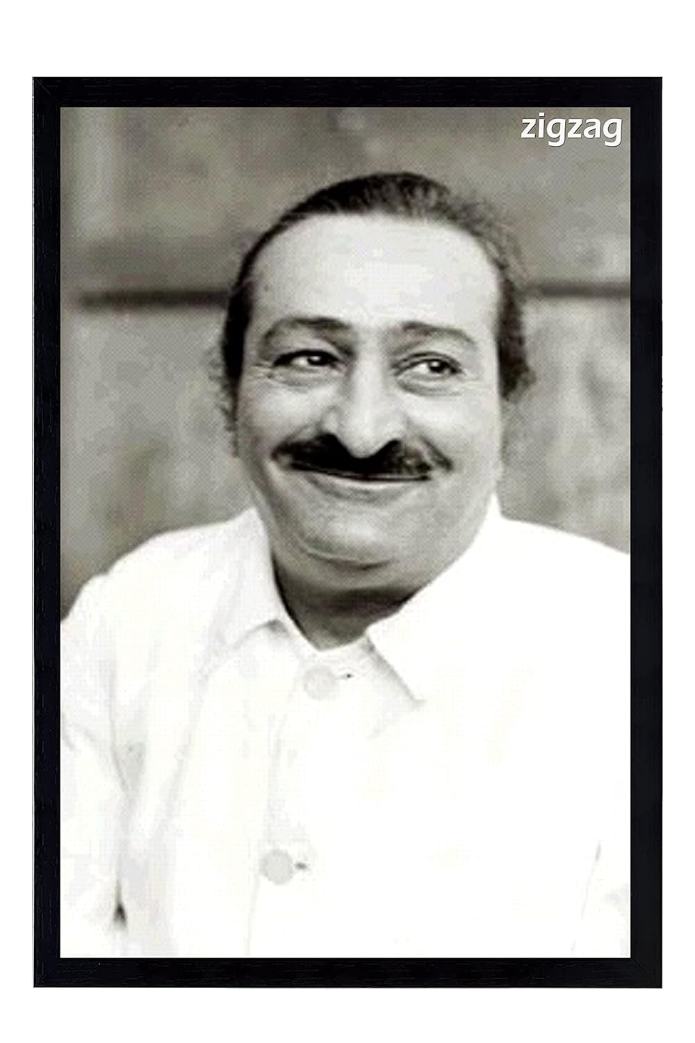 zig zag Meher Baba Photo Frame For WallTable Size Medium 95x135inches Acrylic Glass - Walmart.com