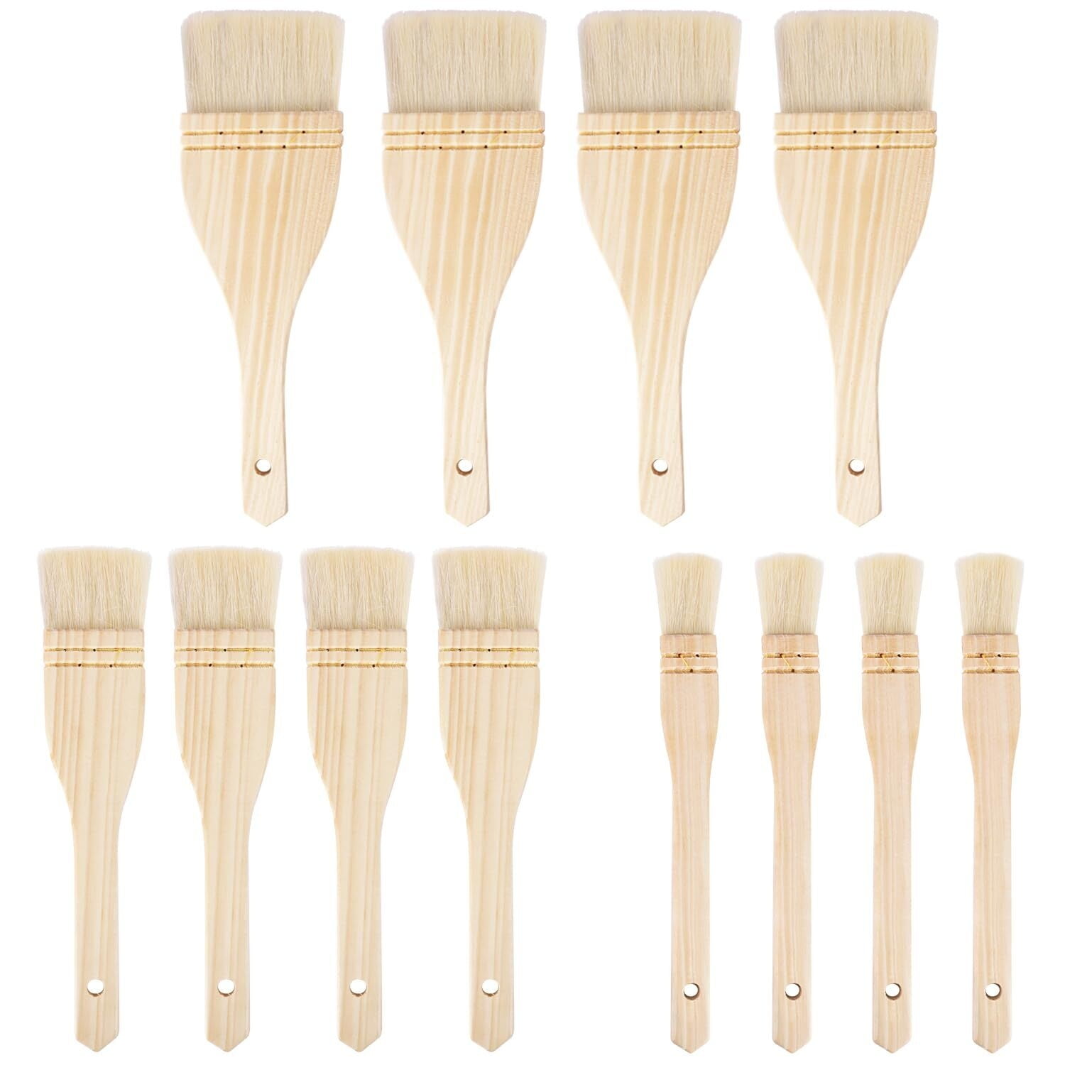 zihao Artist's Choice Hake Paint Brush Set - Pack of 6 Flat Hake Brushes (3 inch), Crafted with ...