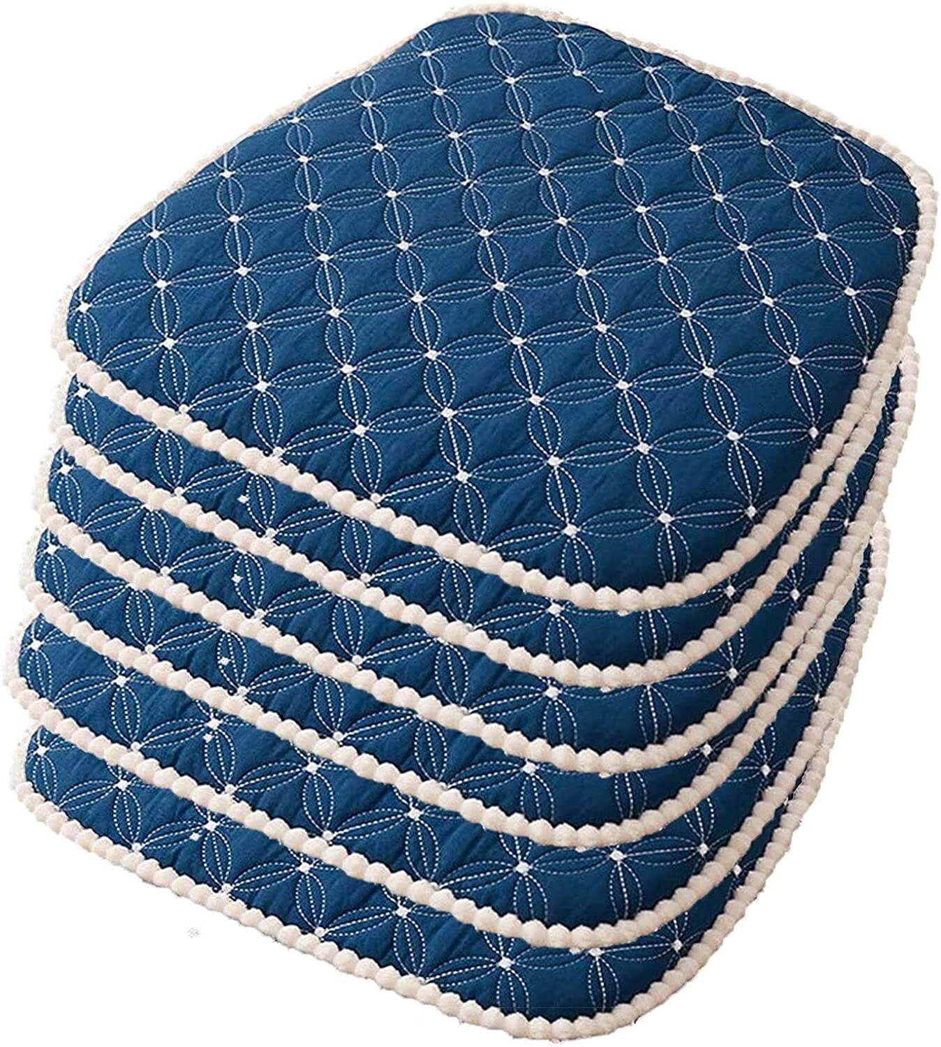 zihao Kitchen Chair Cushions Set of 6 with Ties Farmhouse, Chair Pads ...