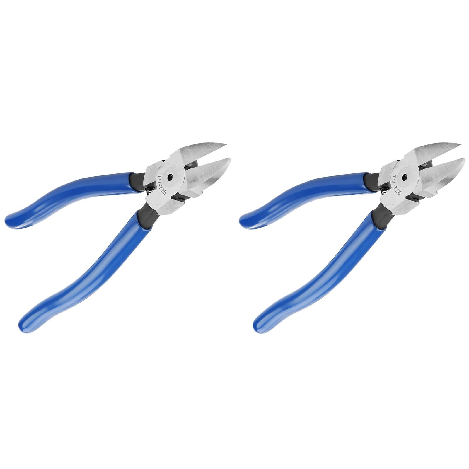zihao Wire Cutters 8inch Blue Diagonal Pliers 2Pcs Cable Pliers, Small ...