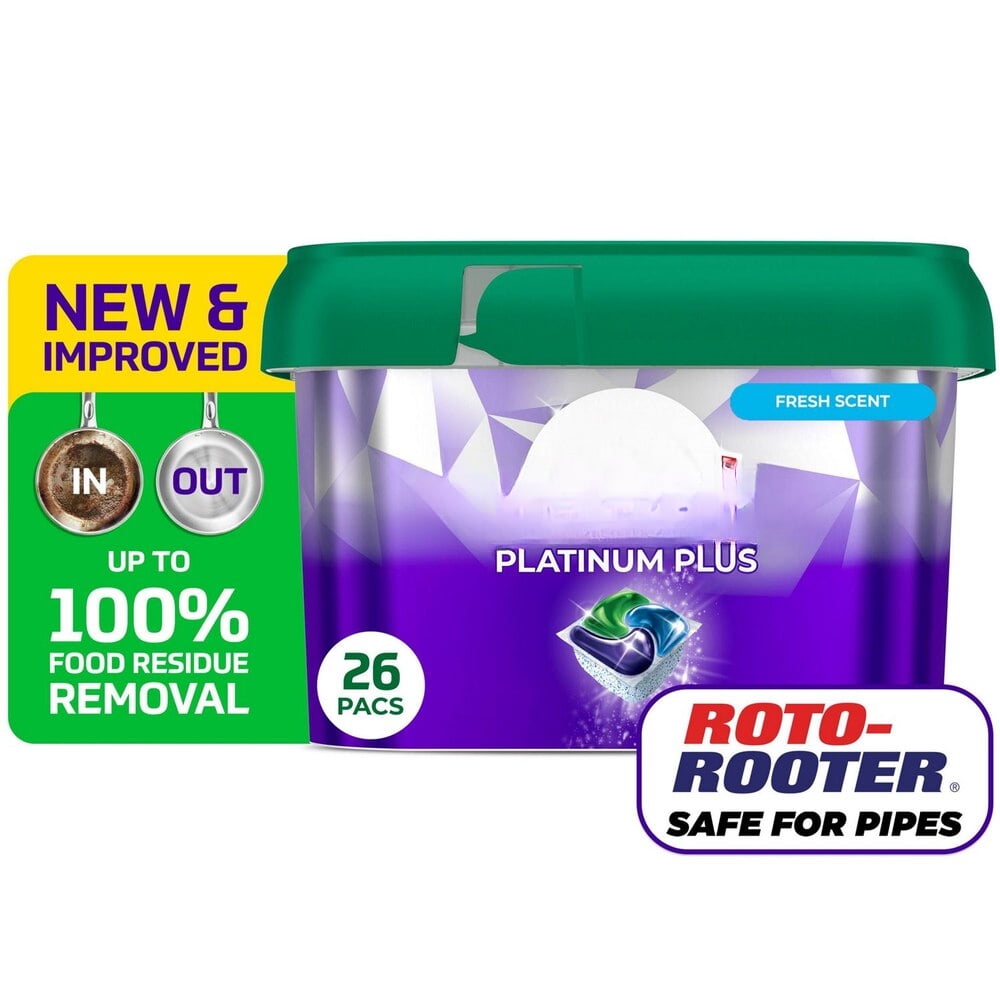 zihao wei Platinum Plus Dishwasher Detergent Pacs, Fresh Scent, 26 ct - Walmart.com