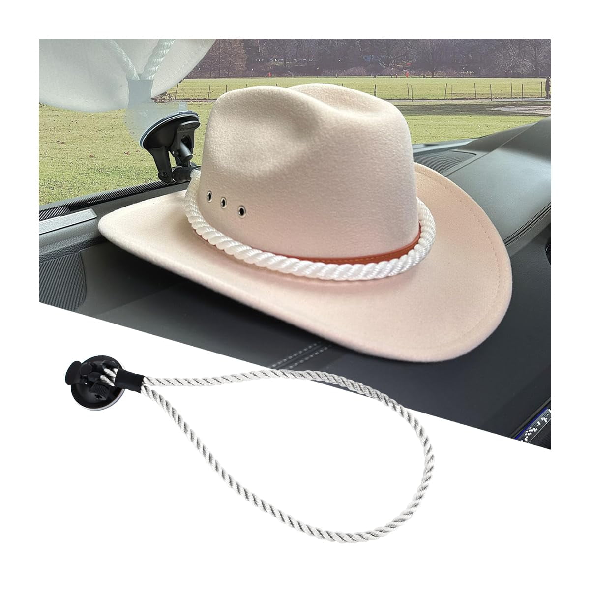 zipelo Hat Mounts for Car, Cowboy Hat Holder Rack with Suction Cup and ...