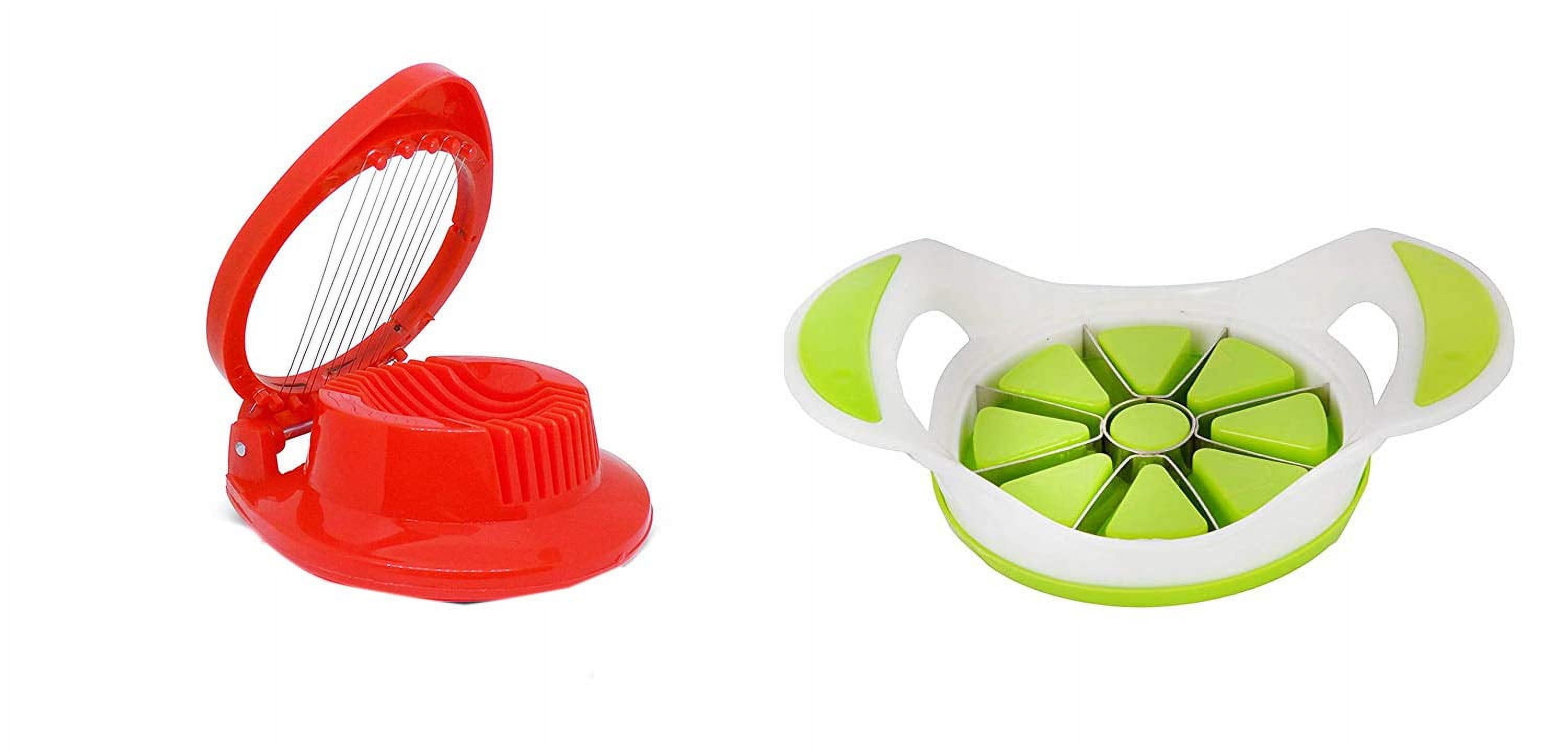 zms marketing Plastic Apple Cutter with Push Stand Egg Slicer1 Apple ...