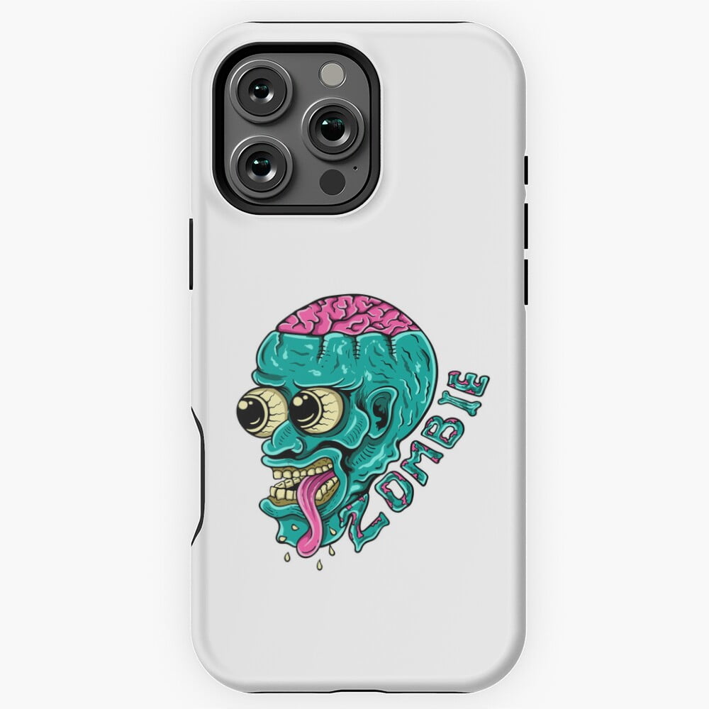 zombie with brain Phone Case for iPhone 16 15 14 13 12 11 Pro Max ...