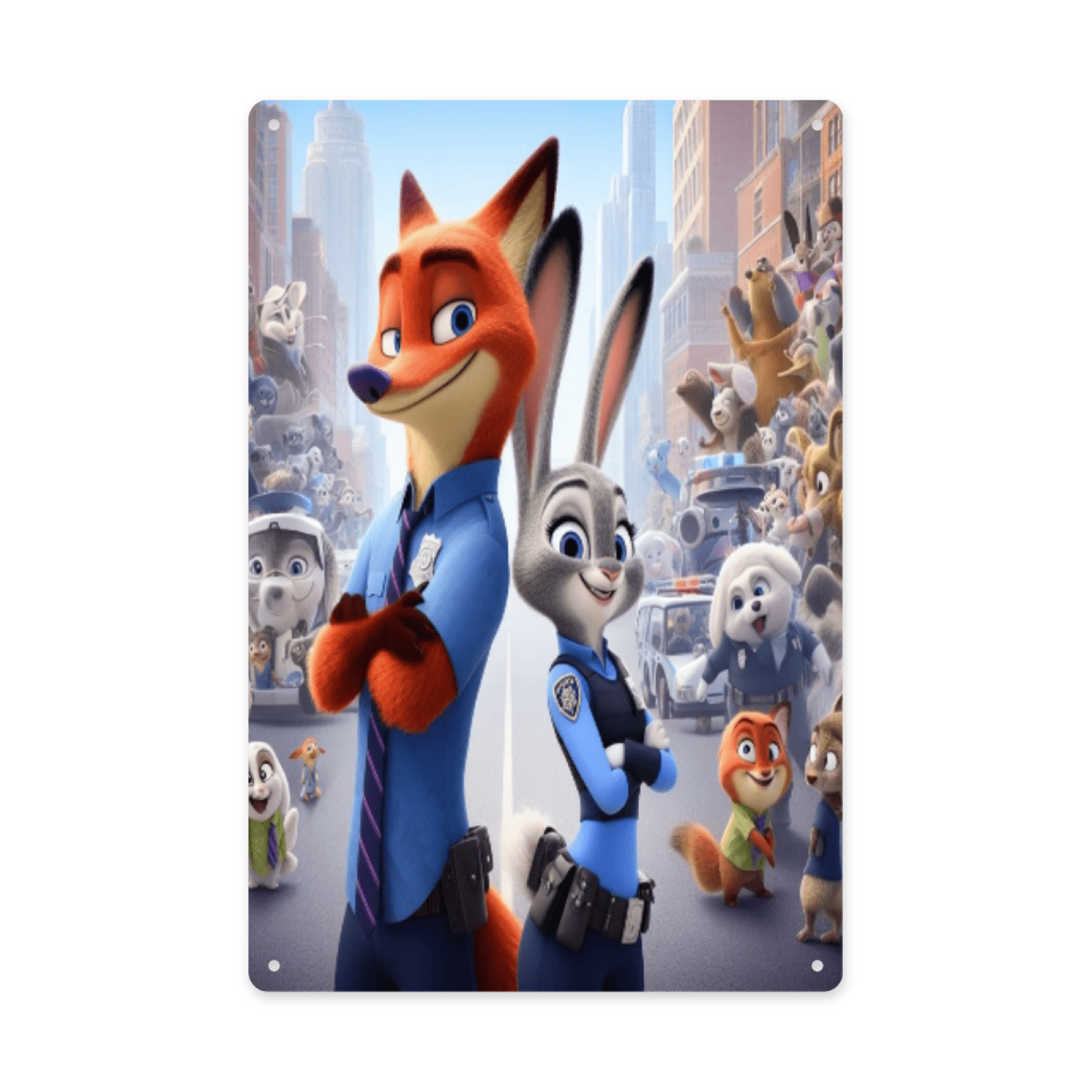 zootopia 2 Metal Tin Signs for Man Cave Funny Art Wall Plaque Kitchen ...