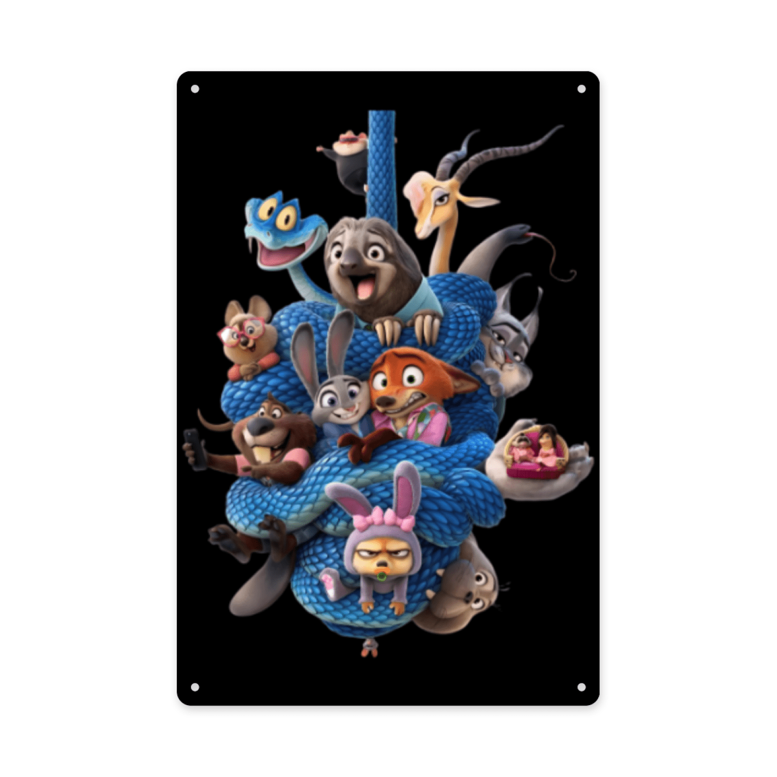 zootopia 2 Metal Tin Signs for Man Cave Funny Art Wall Plaque Kitchen ...