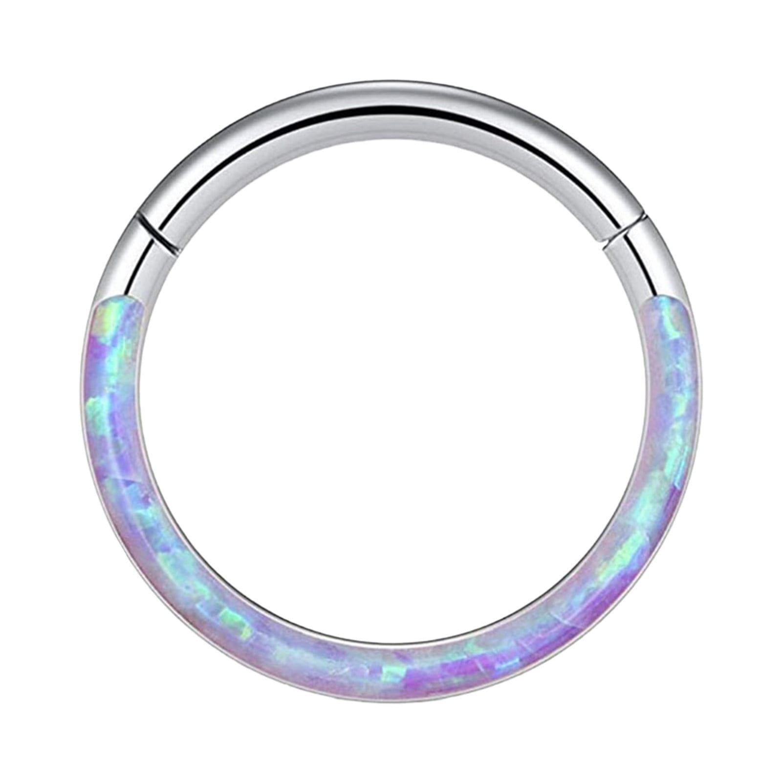 zttd fashion 16g opal septum rings hoop nose ring lip rings stainless ...