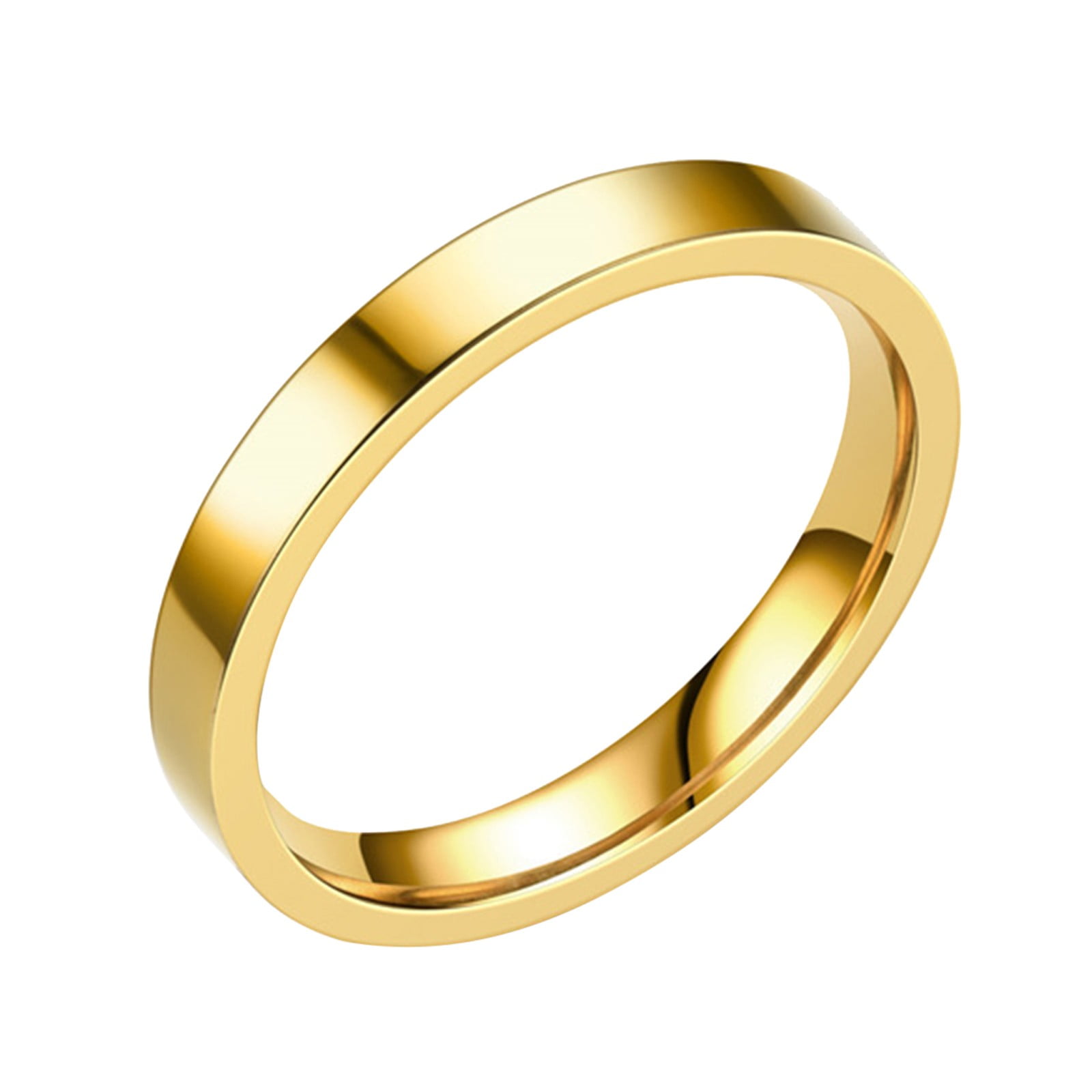 zttd fashion 3mm stainless steel solid rings wedding band rings for ...