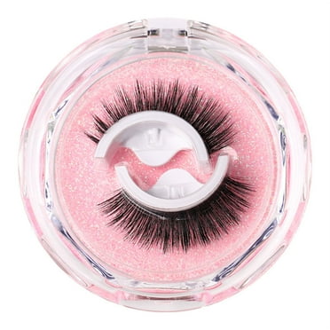 Self-adhesive False Eyelashes Reusable Natural 3D Lashes Curly Stick On ...