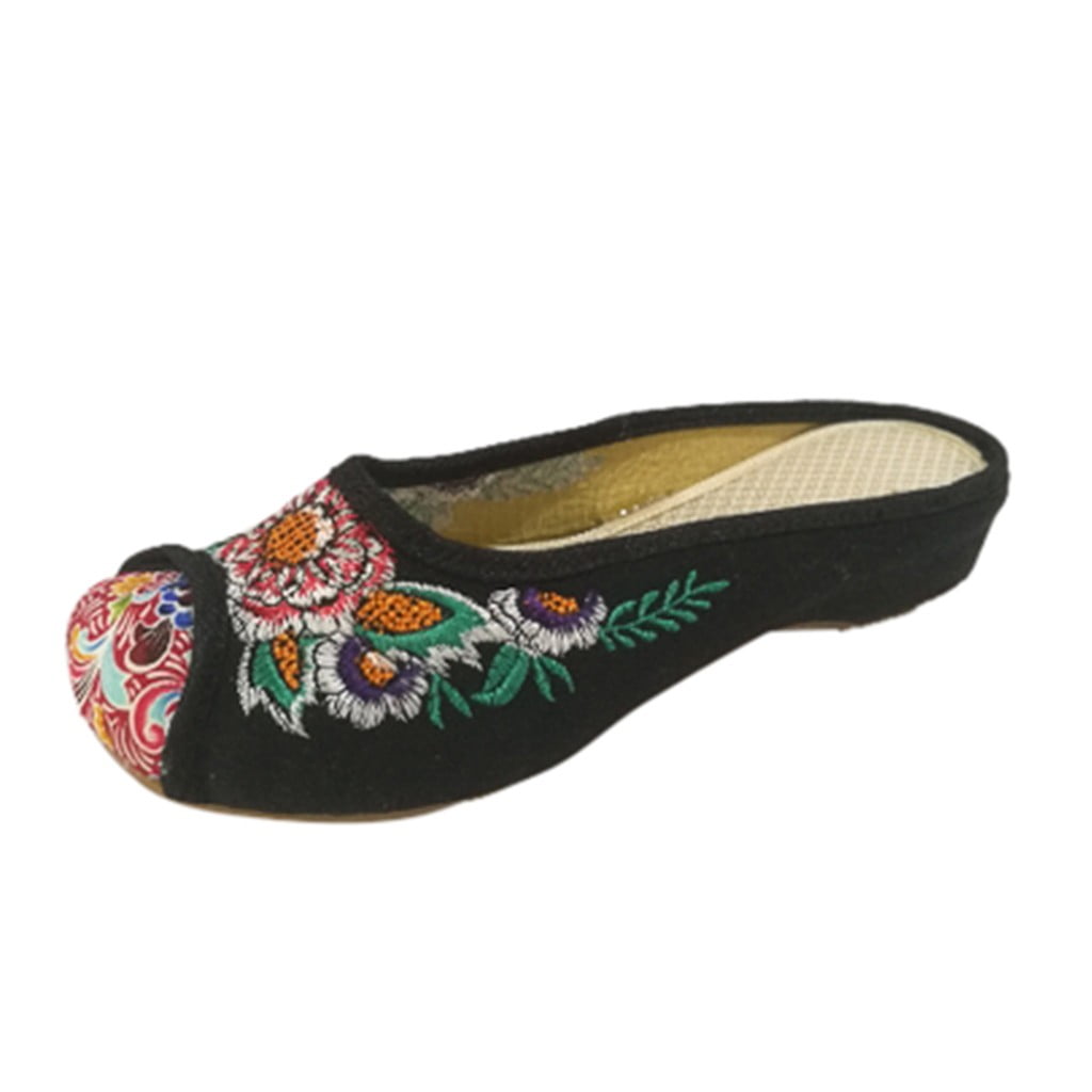 zttd women cloth shoes sandals national embroidered tendon soles ...