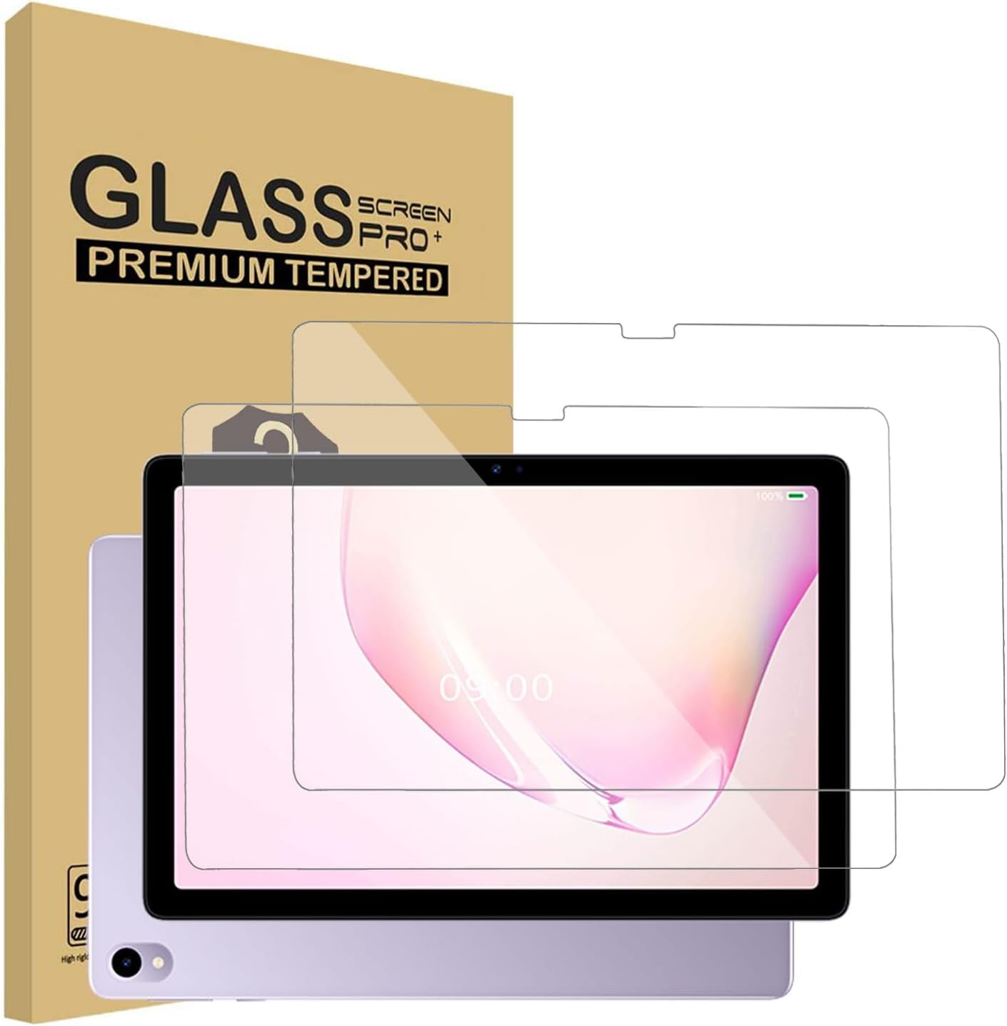 zukof 2 Pack Tempered Glass Screen Protector for Onn 10 Inch Tablet ...